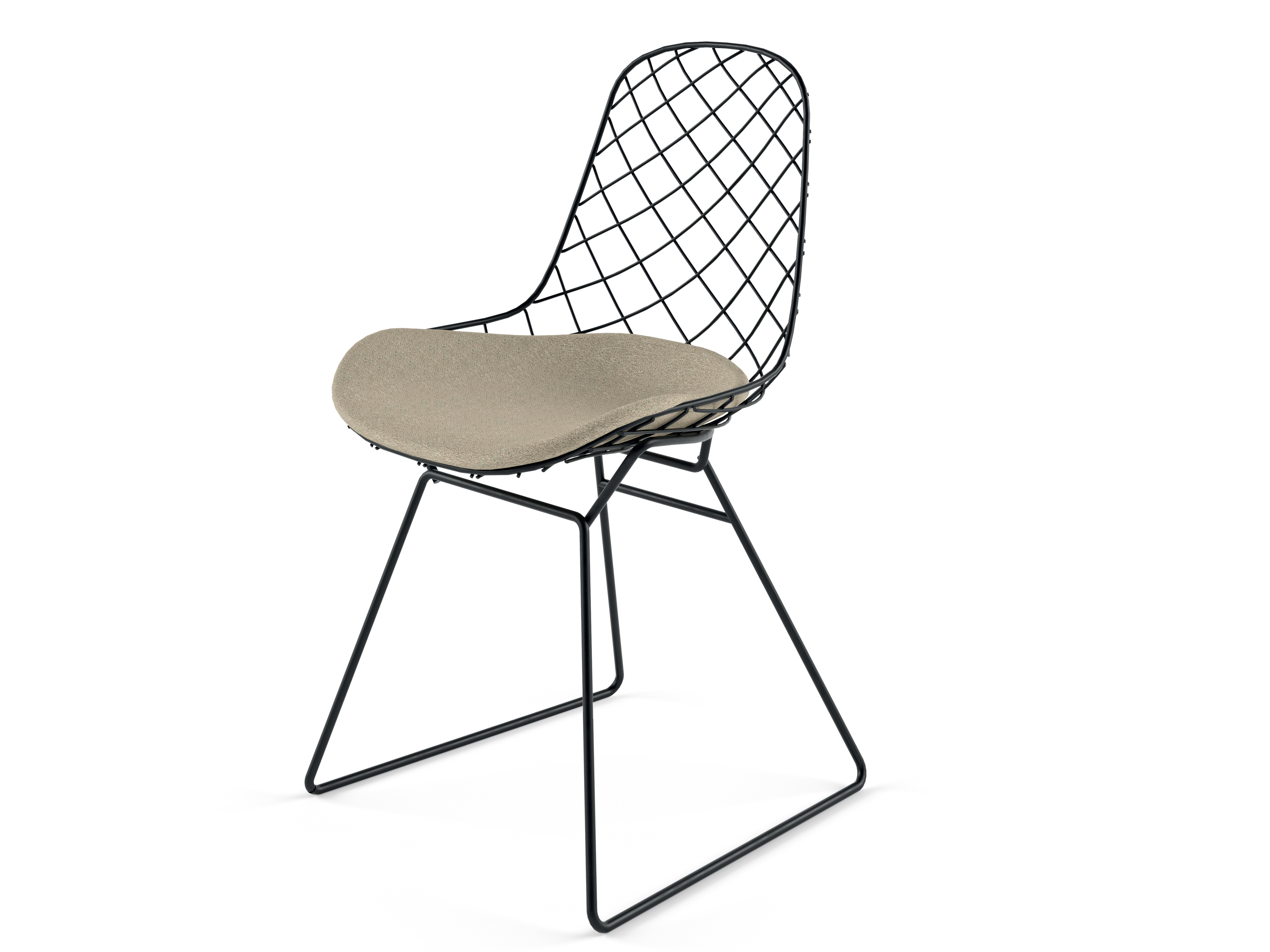 Sled base powder coated steel chair with integrated cushion KOBI SLEDGE ...