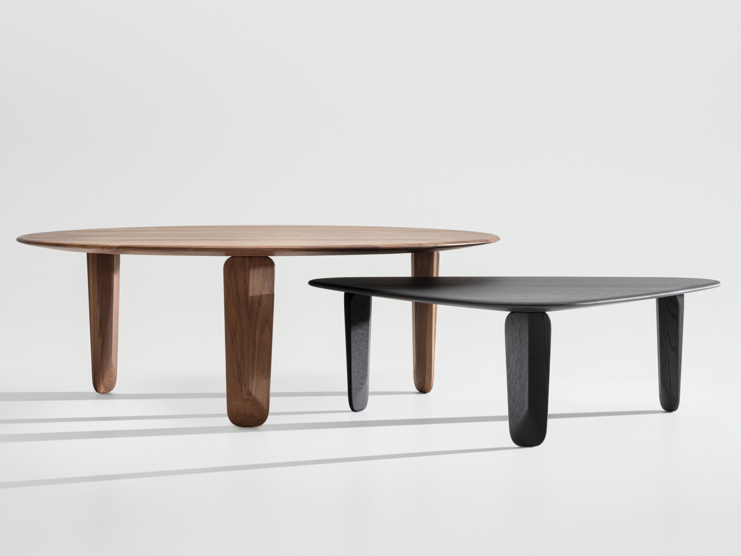 Low triangular solid wood coffee table KUYU | Triangular coffee table ...