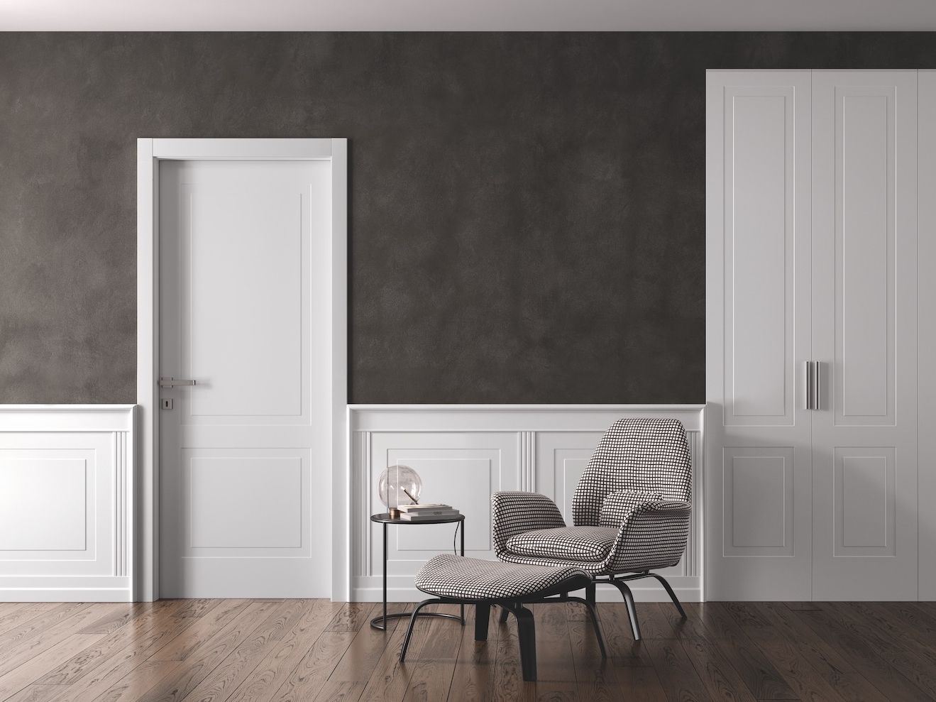 Wooden boiserie LACQUERED ROUTING Panelled boiserie Collection By GAROFOLI