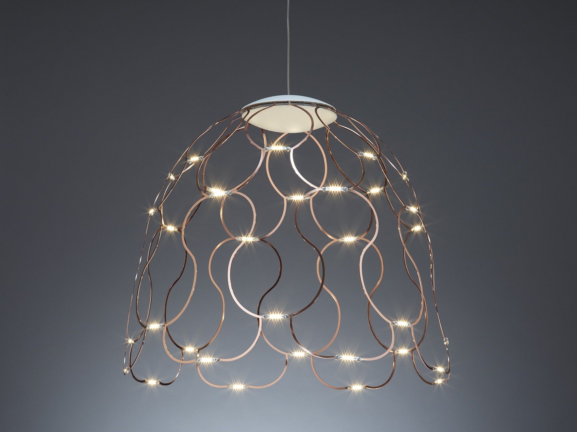 LED direct light steel pendant lamp LADY LAMOI Lamoi Collection By Sforzin