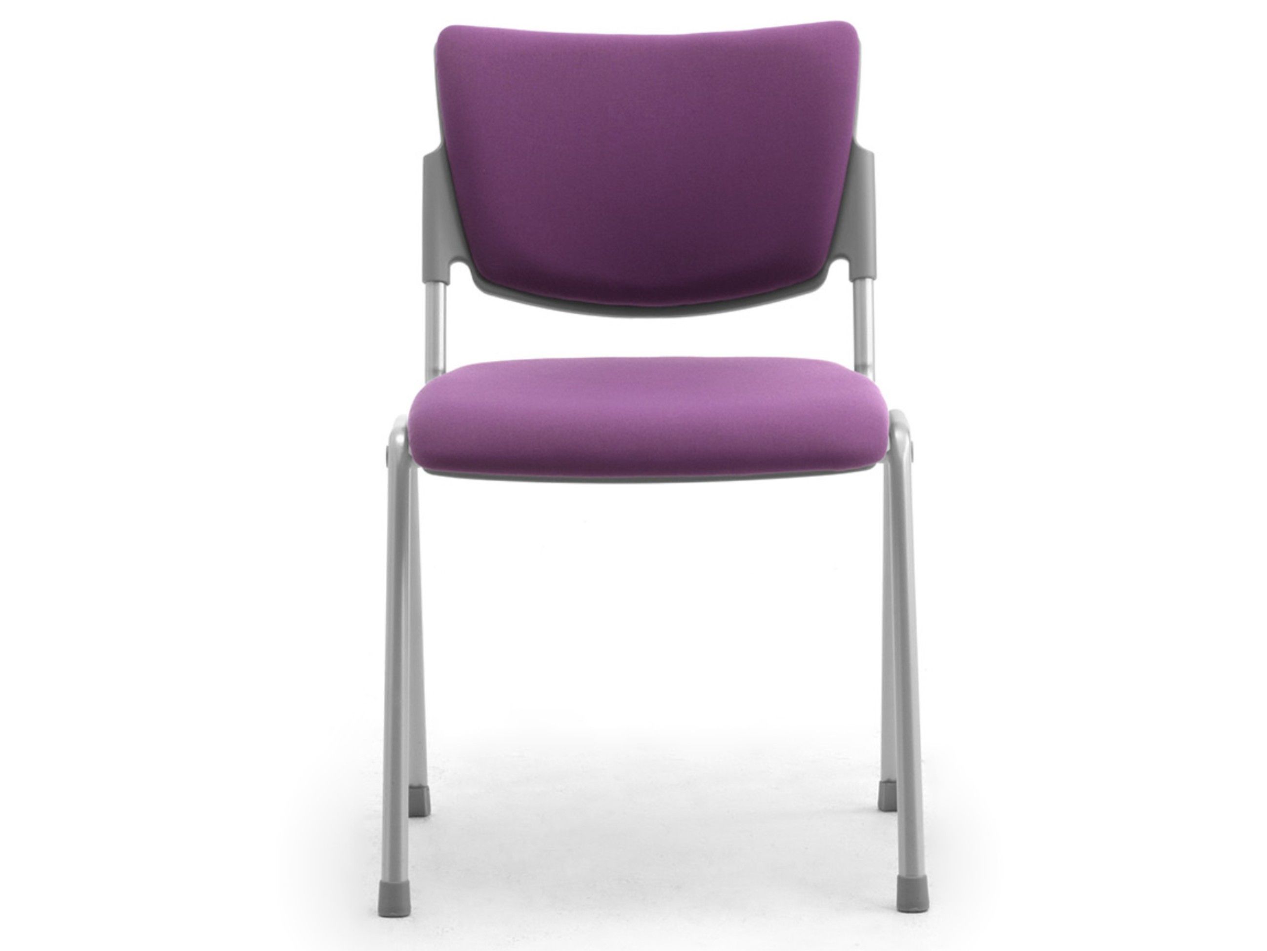 LAMIA Stackable open back fabric chair with linking device By Leyform ...