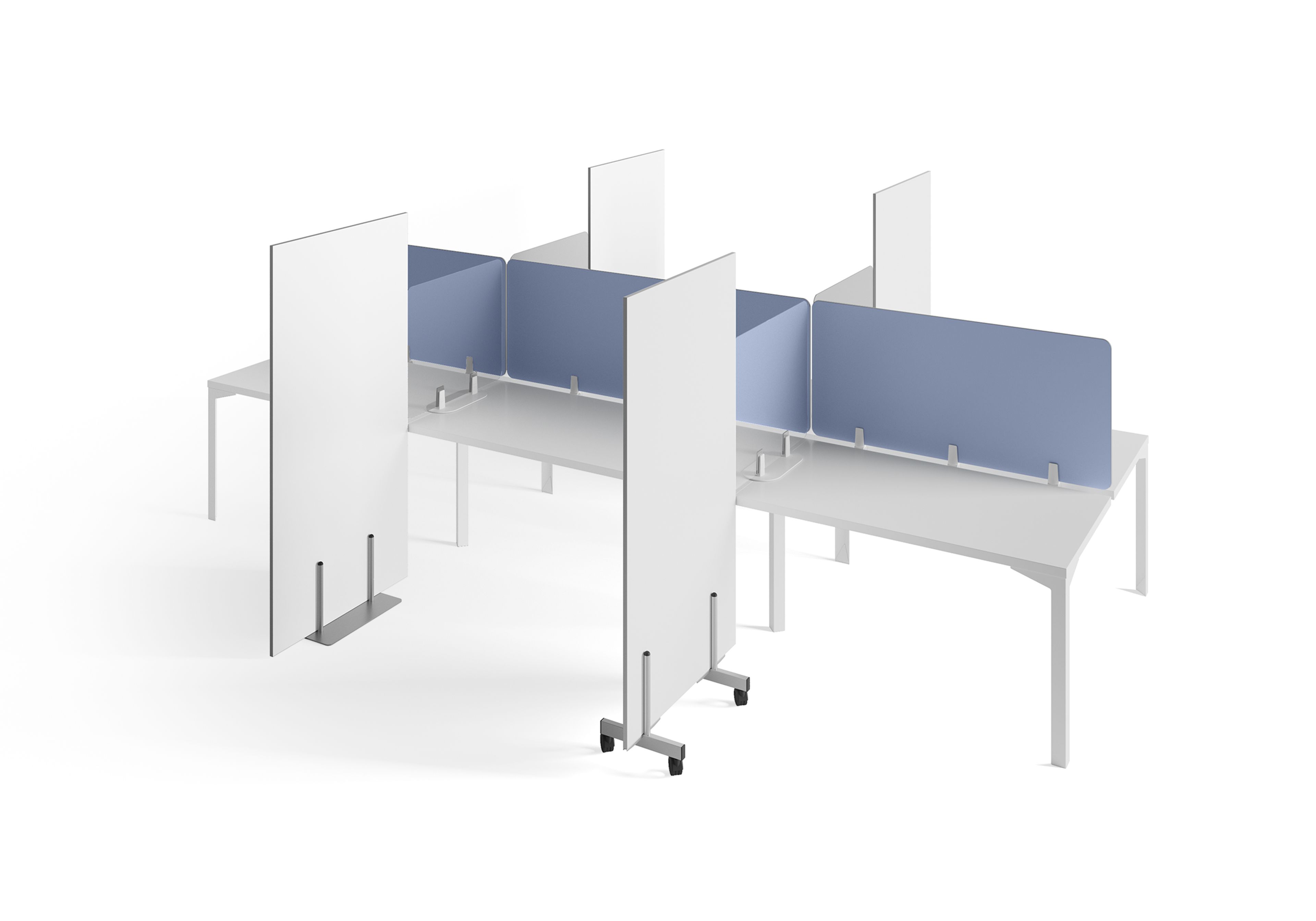 FRONTAL PANELS&SCREENS Modular melamine desktop partition By DVO