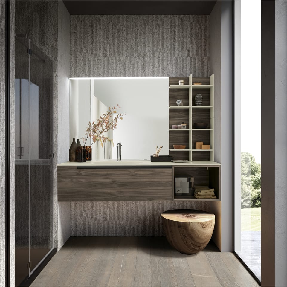 Tall HPL laundry room cabinet for washing machine LAUNDRY 09 By Archeda