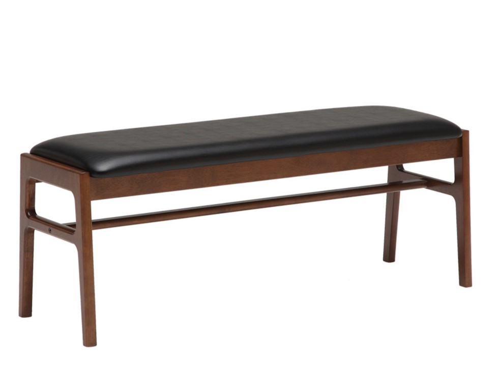 Leather bench Upholstered vinyl leather bench By KARIMOKU