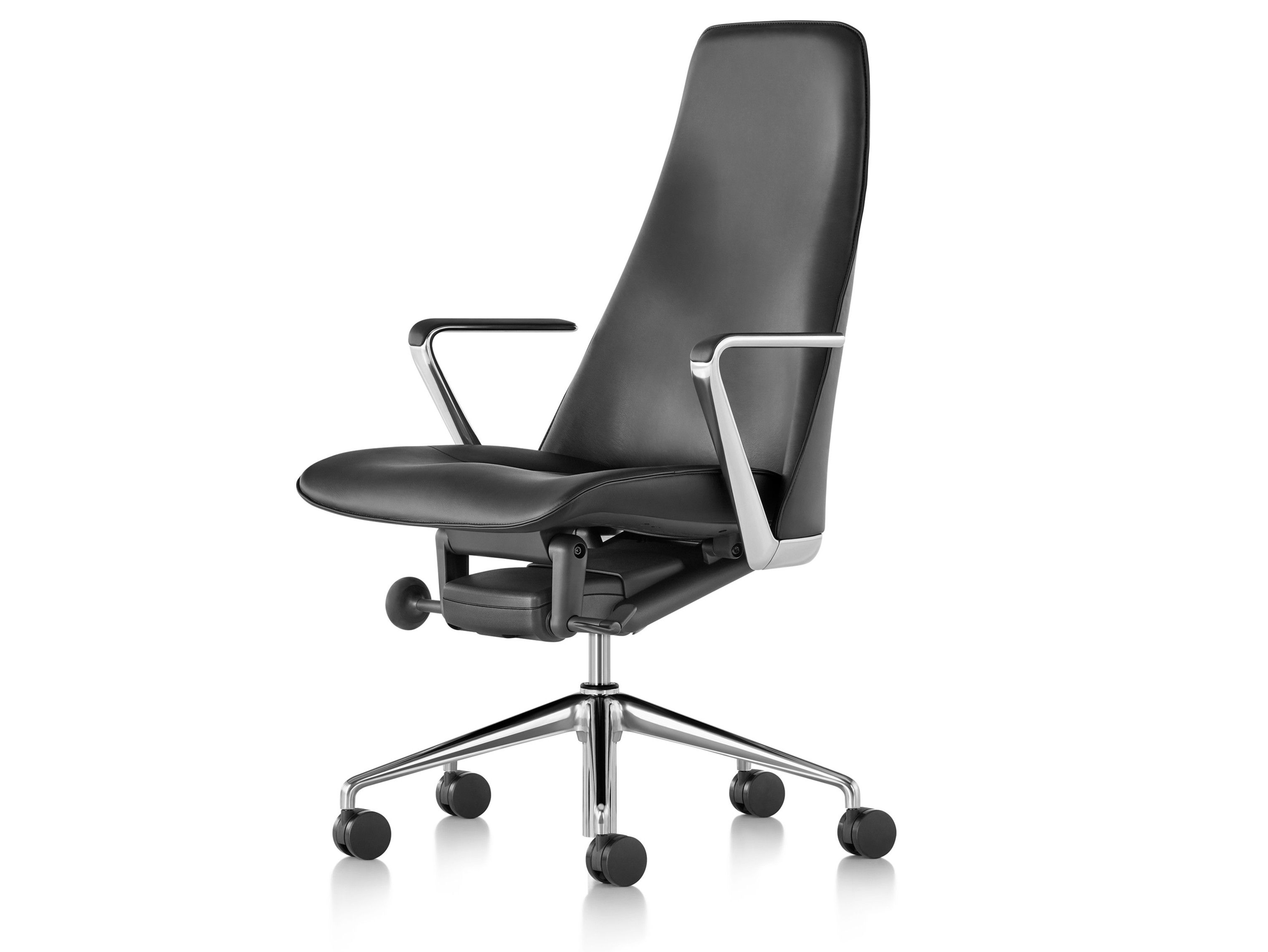 TAPER Swivel high-back leather executive chair By Herman Miller ...