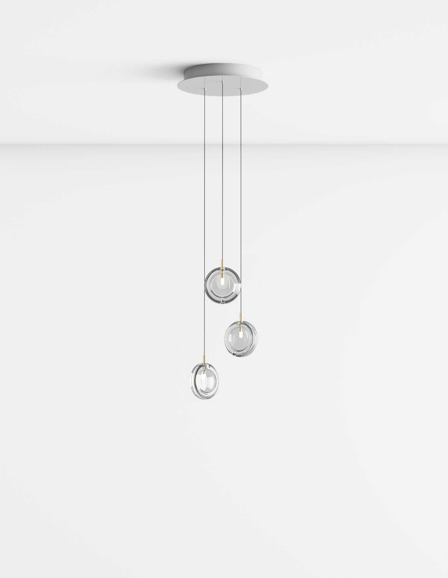 LED glass pendant lamp LENS 3 Lens Collection By bomma design Studio deFORM