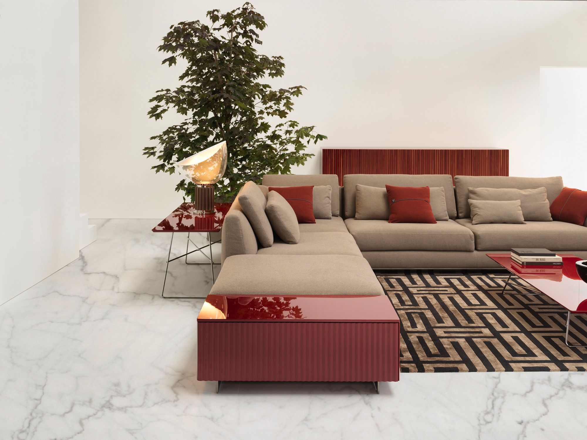 Lacquered rectangular MDF coffee table with storage space LEON BOX Leon ...