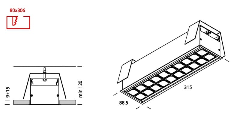 LEVA Recessed LED multiple spotlight By Lucifero's