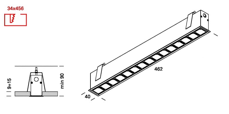 LEVA Recessed LED multiple spotlight By Lucifero's