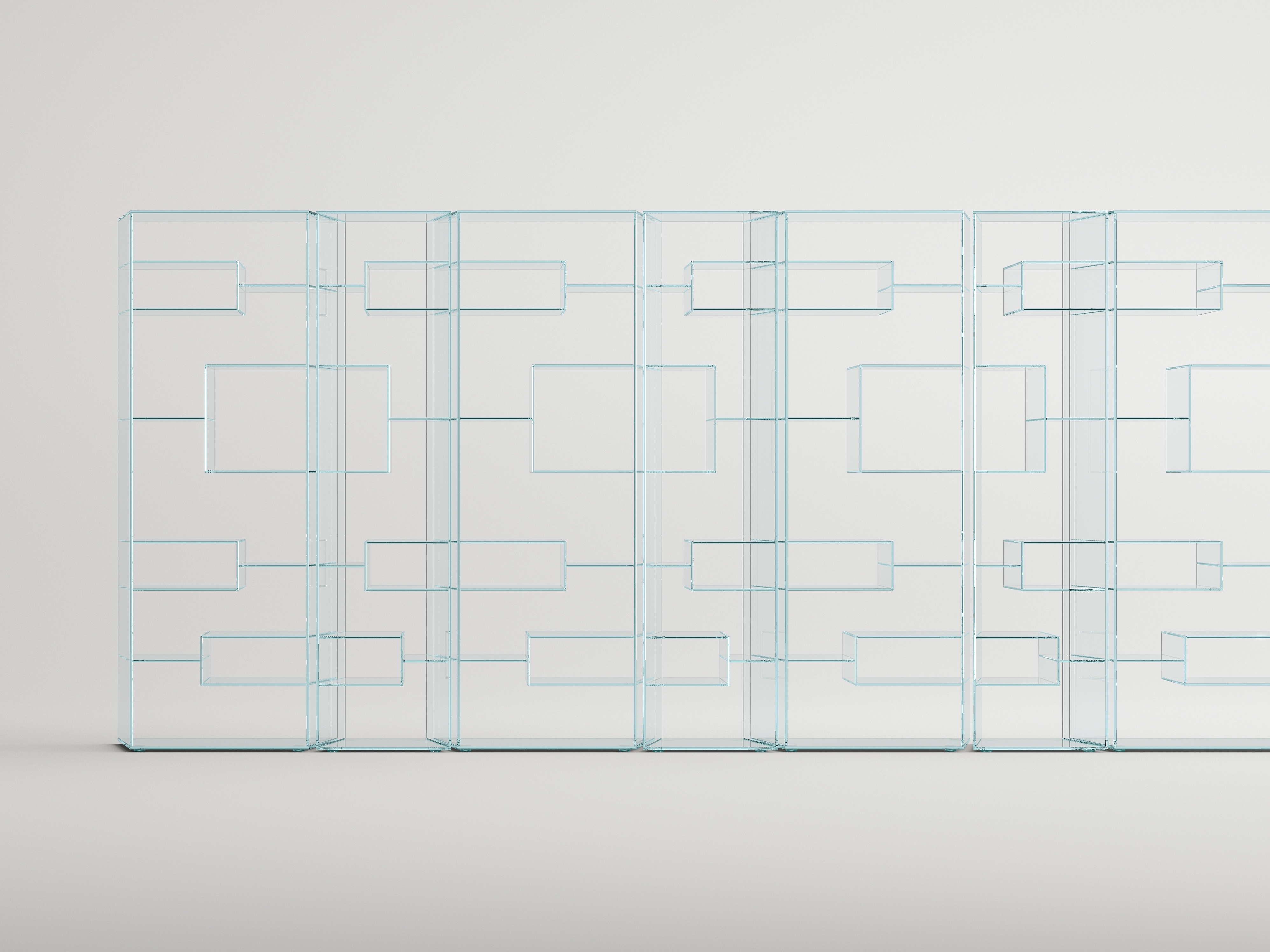 LIBER Libreria in vetro temperato By Tonelli Design | design Luca Papini