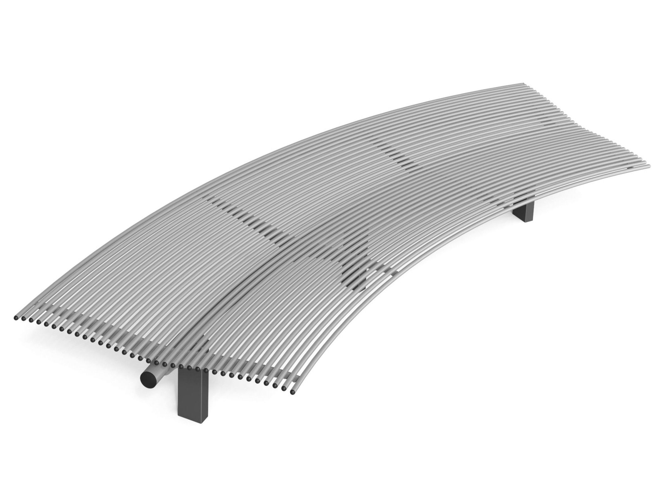 LIBRE DOPPIA | Curved bench Sectional Curved steel bench By Metalco ...