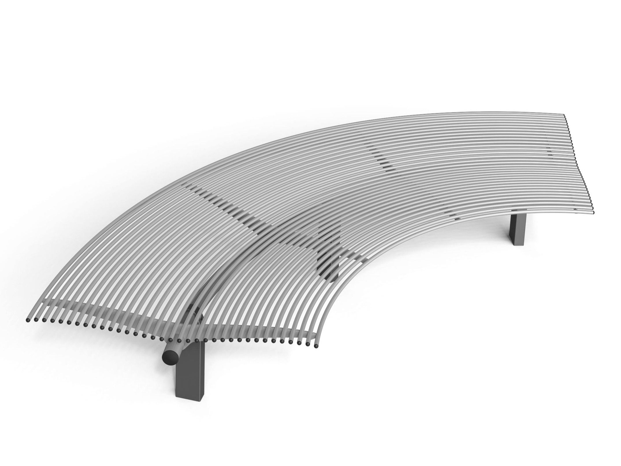 LIBRE DOPPIA | Curved bench Sectional Curved steel bench By Metalco ...