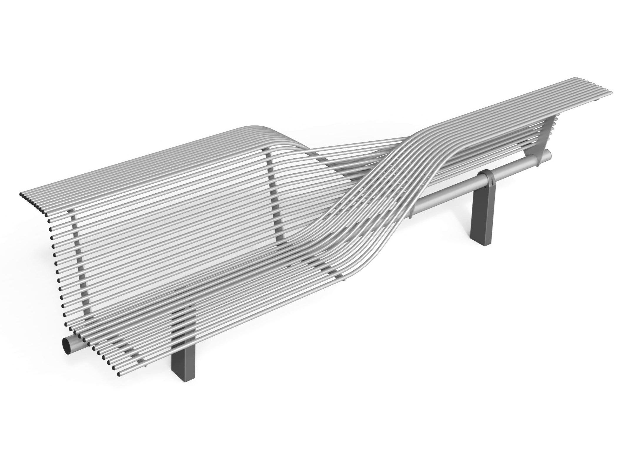 Sectional steel Bench with back LIBRE EVOLUTION | Sectional Bench Libre ...