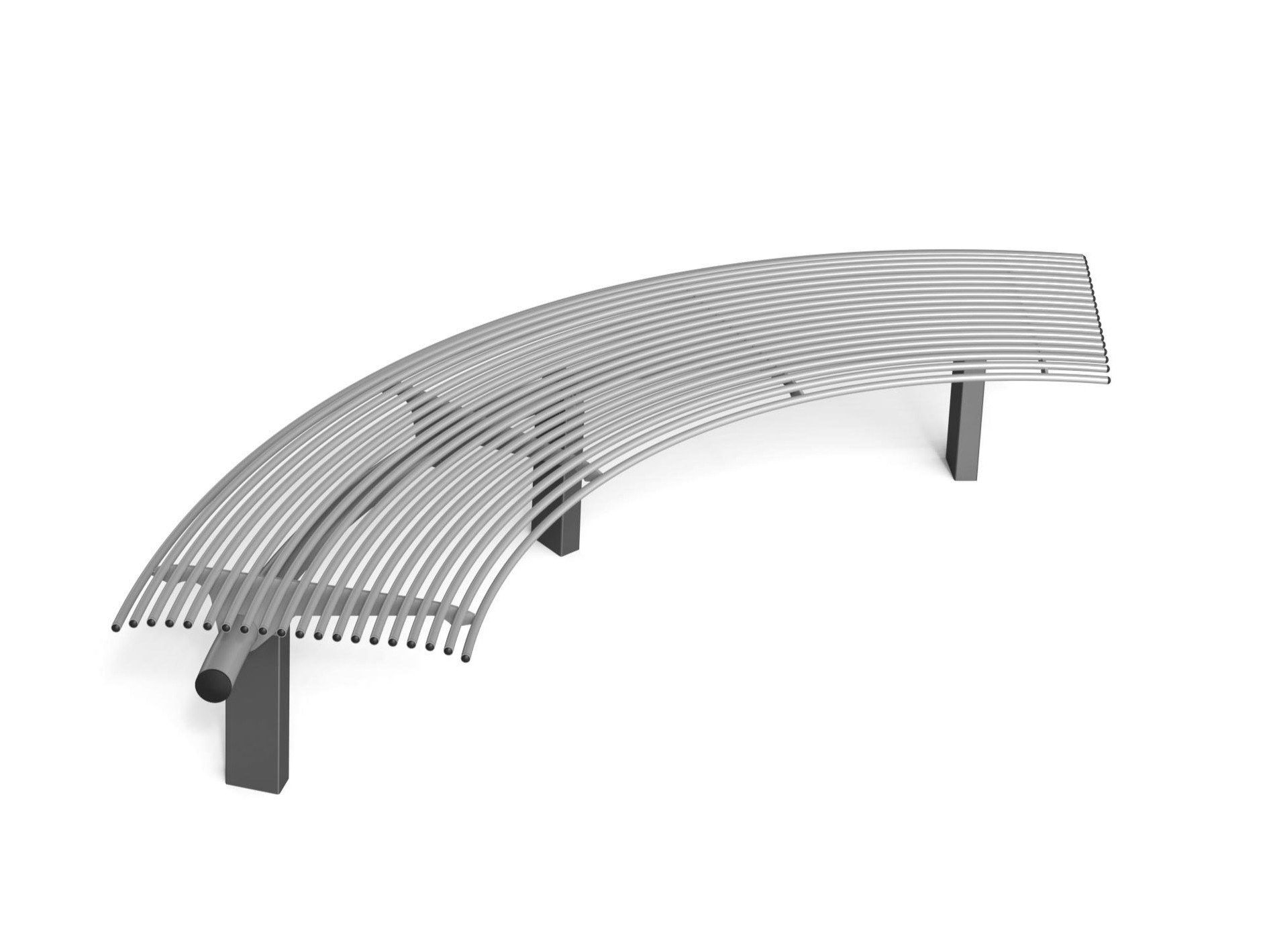 LIBRE SETTORE | Bench Sectional Curved steel bench By Metalco | design ...
