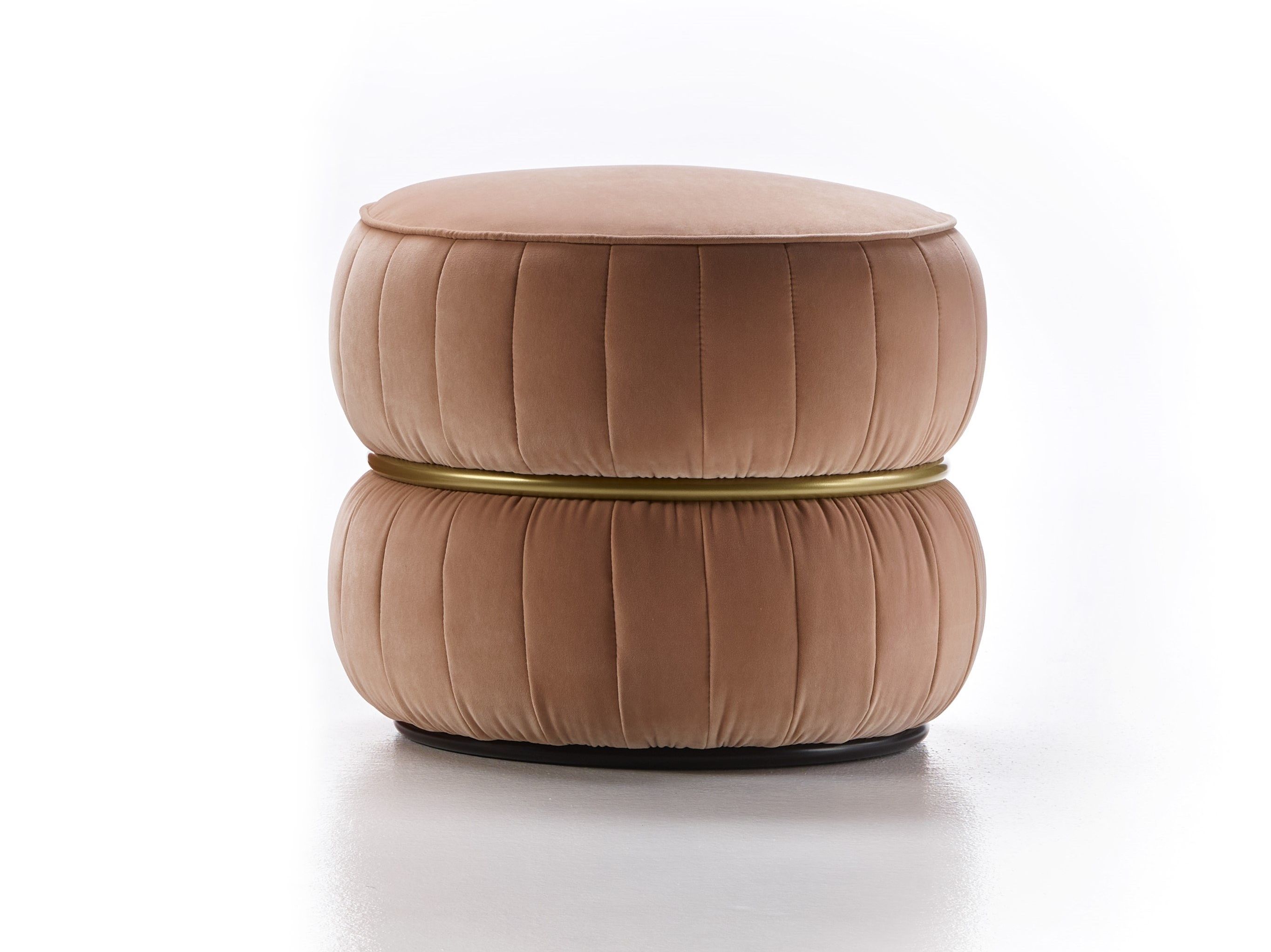 LILLO | Velvet pouf Round velvet pouf By Black Tie