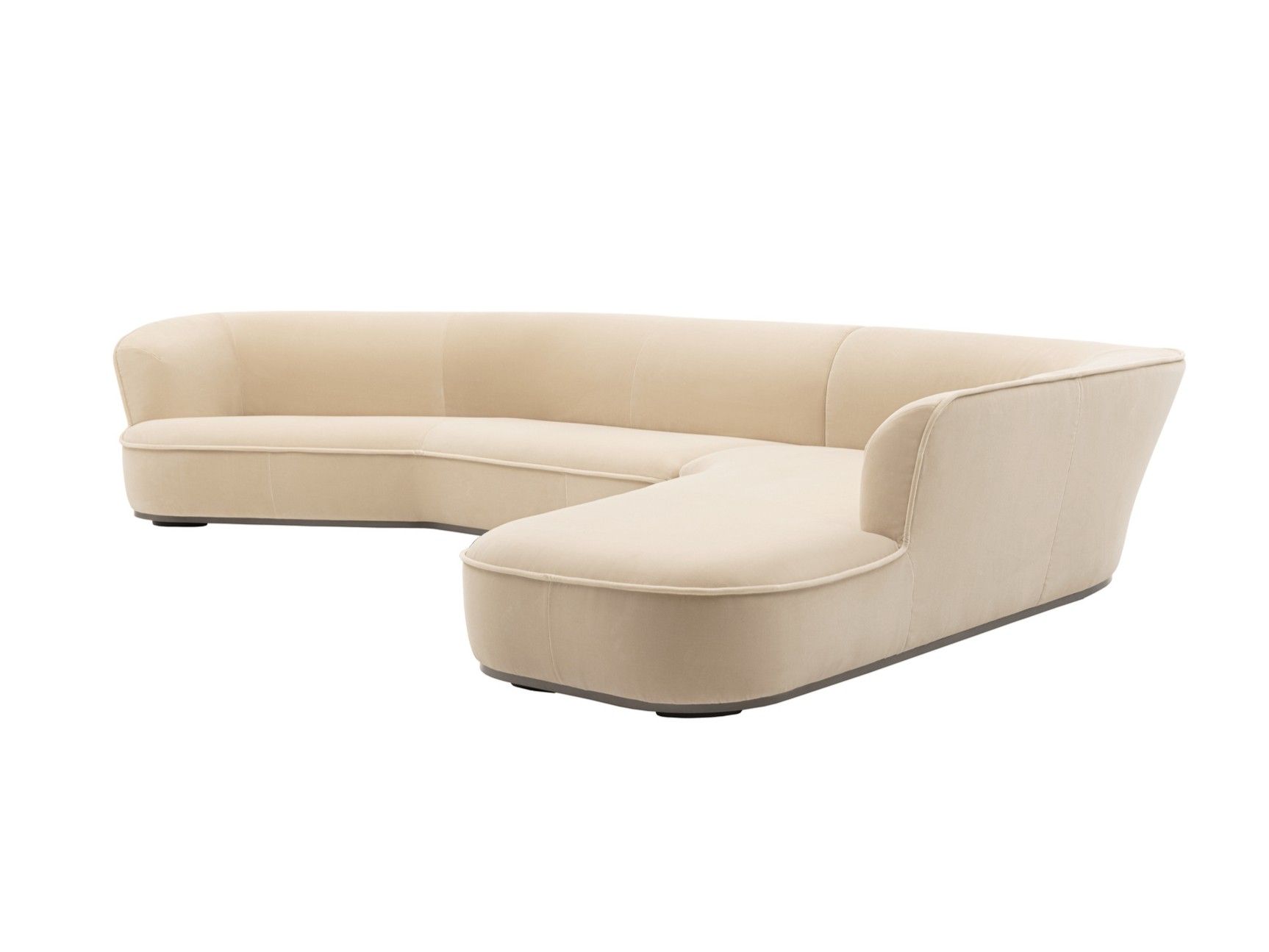 LILUM Sectional fabric sofa with chaise longue By Maxalto | design ...