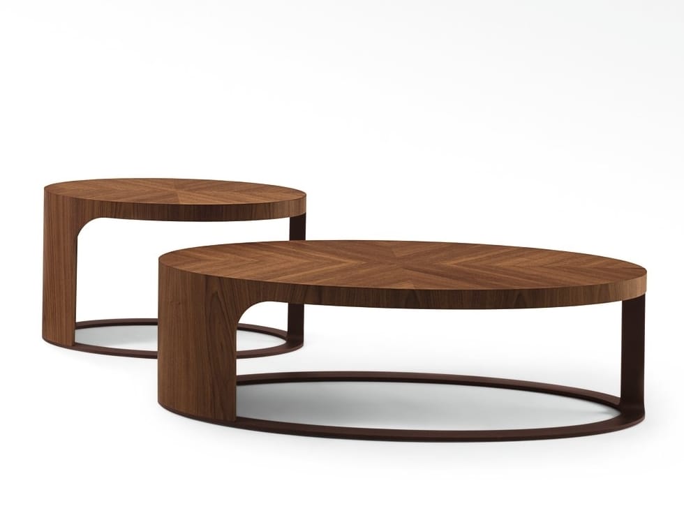LING Oval wooden coffee table By Giorgetti | design Studio MVW