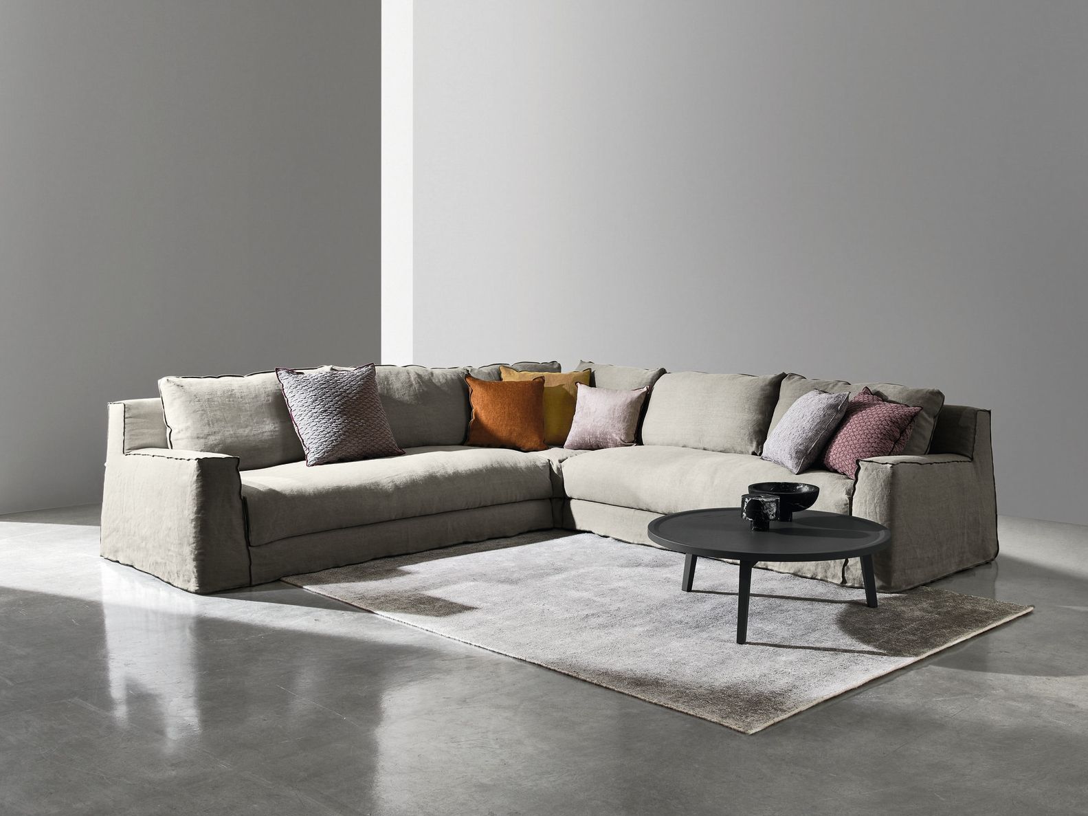 Corner sectional fabric sofa LOLL COMP. 08 Loll Collection By Gervasoni design Paola Navone