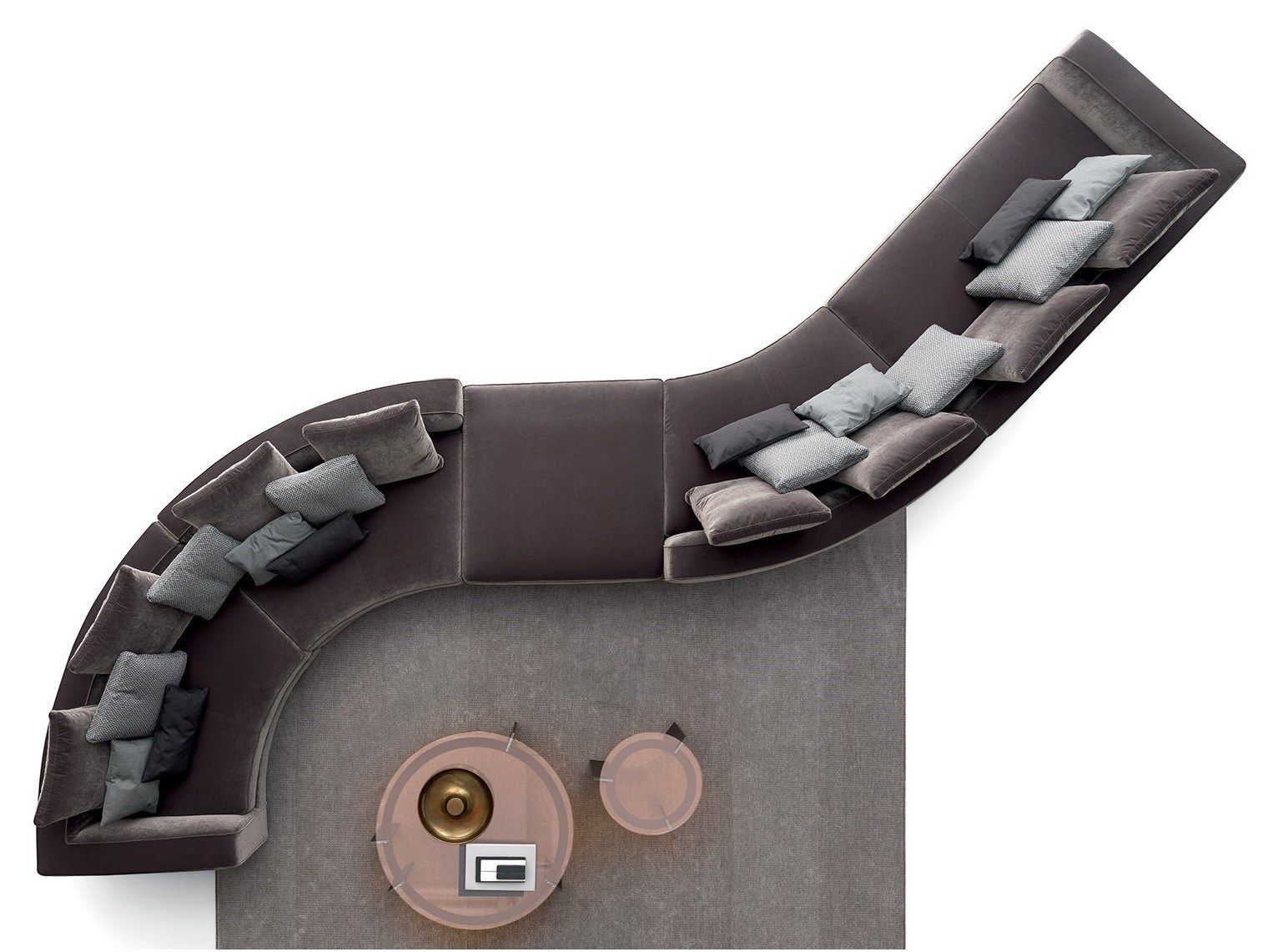 LOMAN SOFT | Curved sofa Sectional curved fabric sofa By Ditre Italia ...