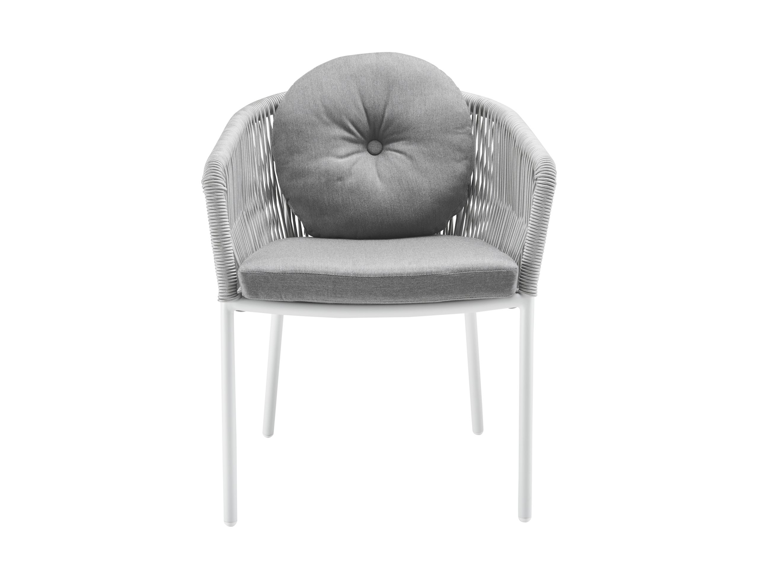 LOOP Upholstered fabric garden chair with armrests By Solpuri | design ...