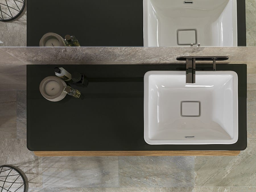 LOUNGE | Wall-mounted vanity unit By NOKEN design Simone Micheli