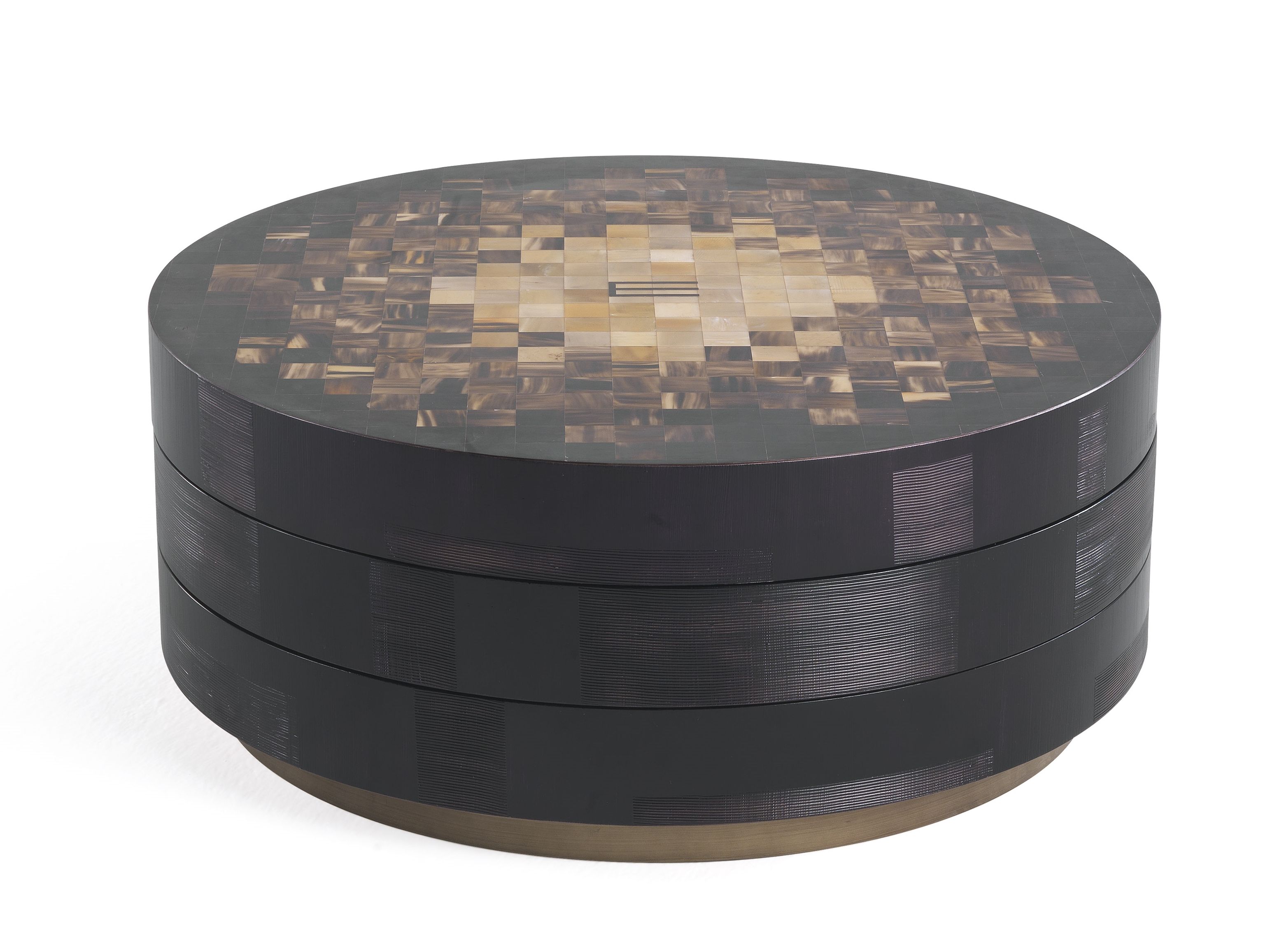 ALEPPO Low round wooden coffee table By ETRO Home Interiors