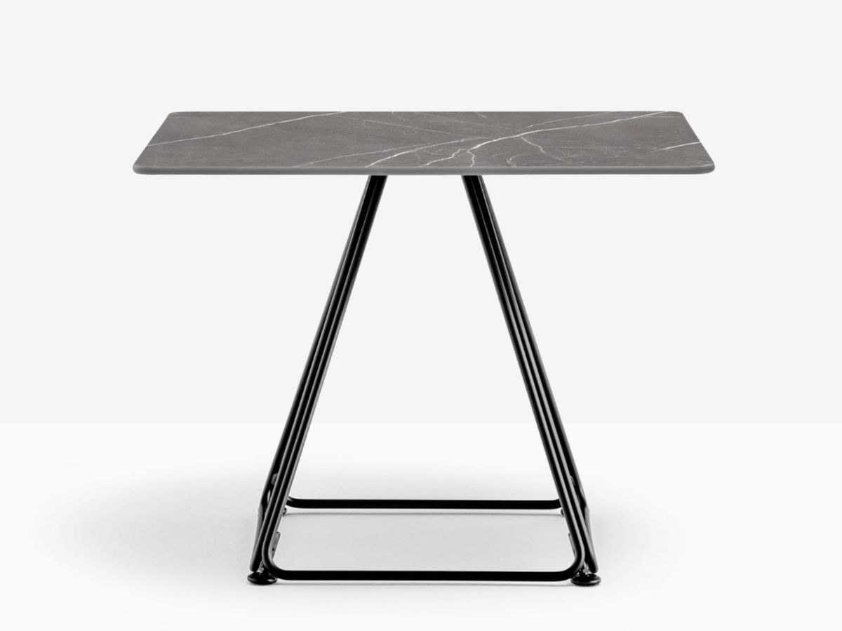 LUNAR 5443 Square low steel bistro side table By Pedrali | design Pio ...