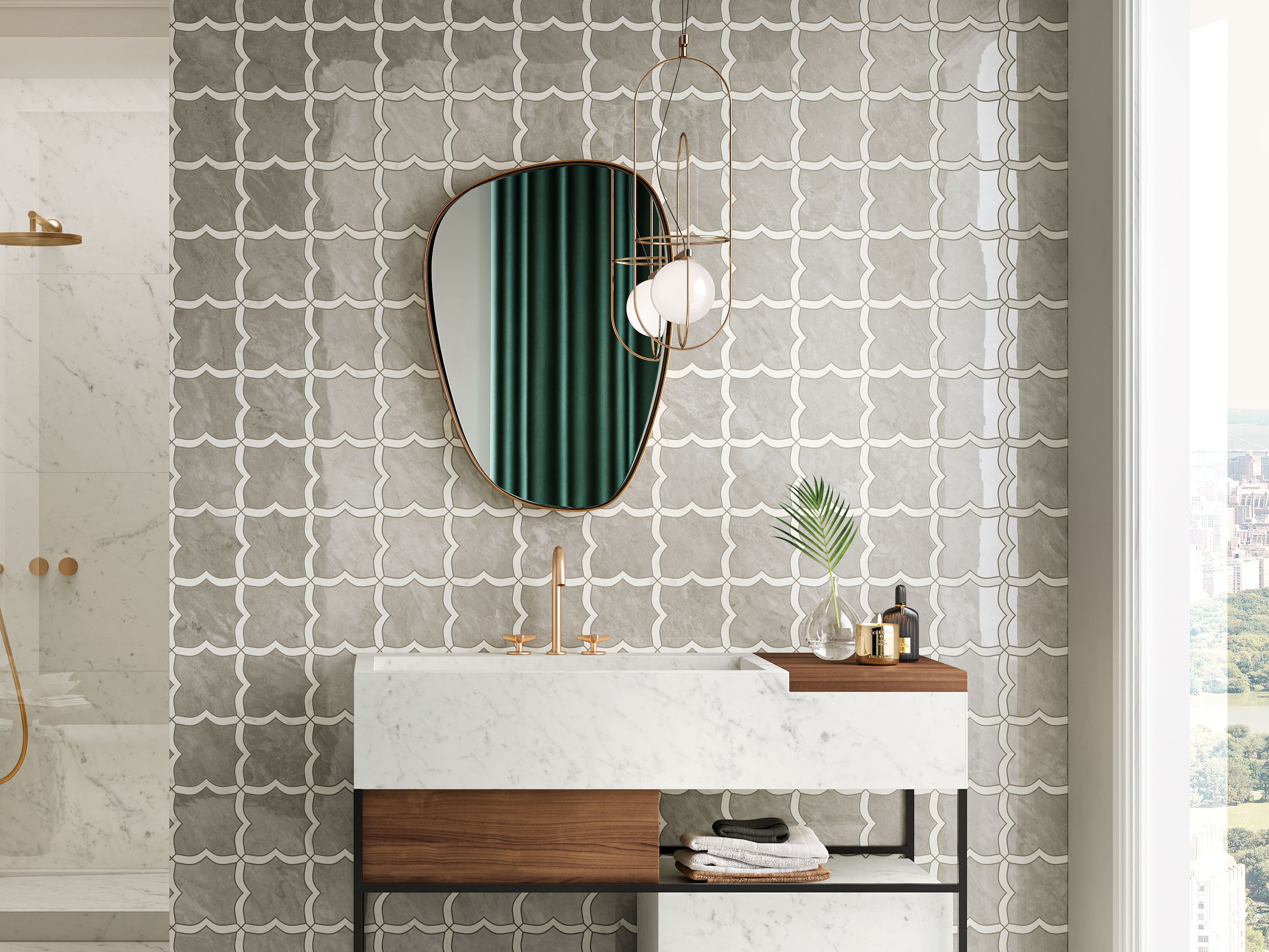 Porcelain stoneware wall/floor tiles with marble effect LUX EXPERIENCE ...