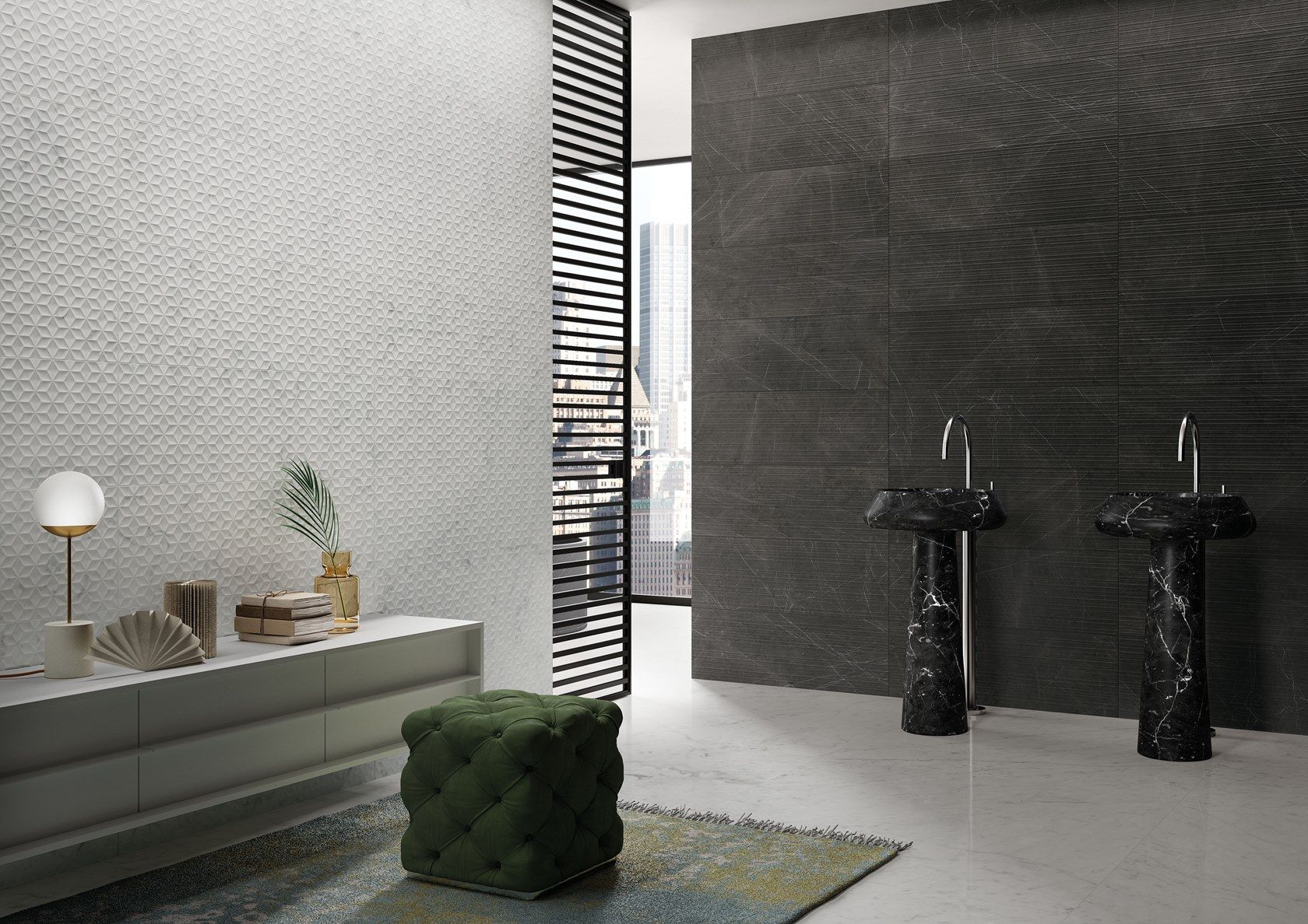 LUX EXPERIENCE WALL RIBBED PIETRA GREY | 3D Wall Cladding Lux ...