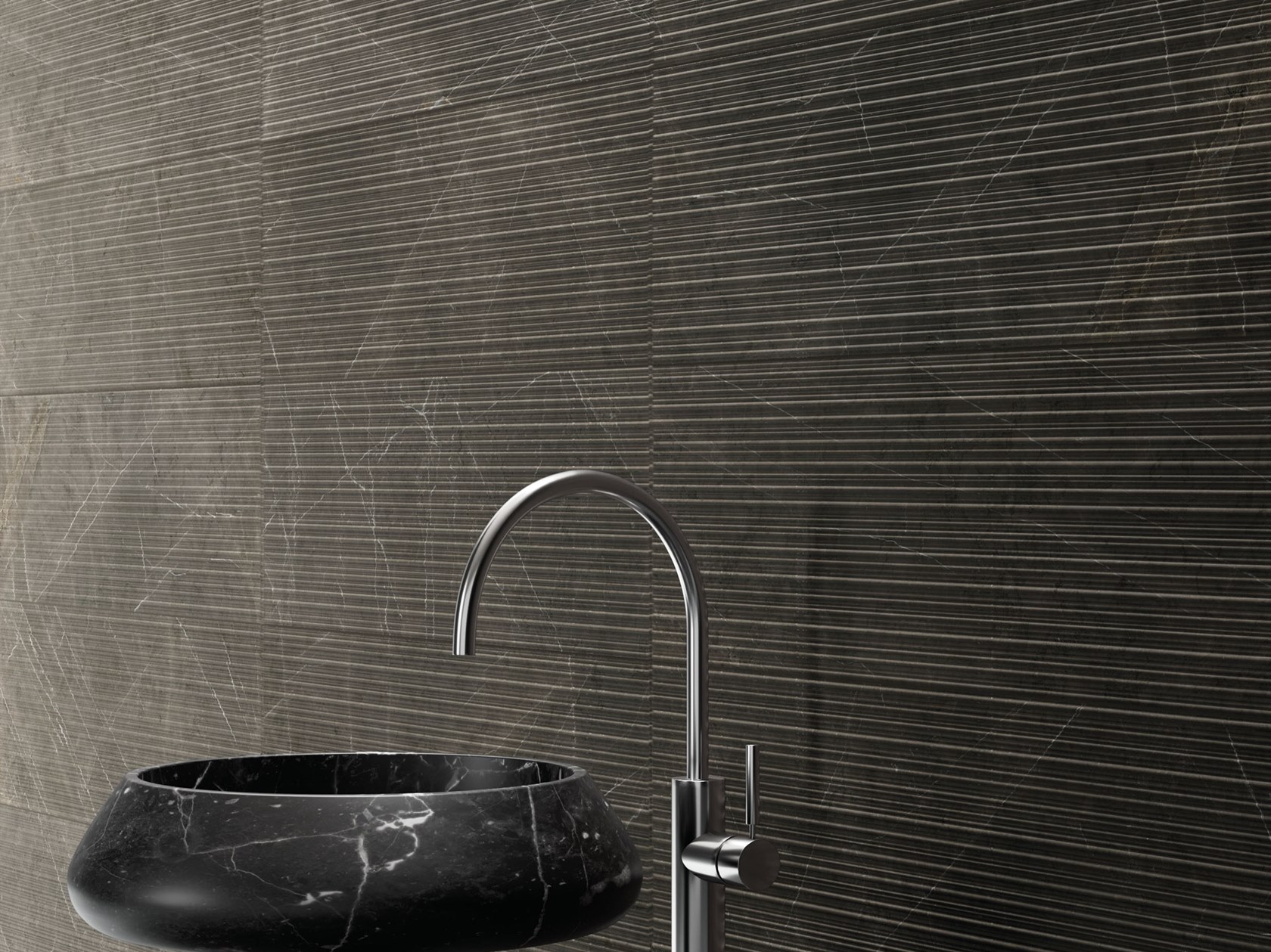 LUX EXPERIENCE WALL RIBBED PIETRA GREY | 3D Wall Cladding Lux ...