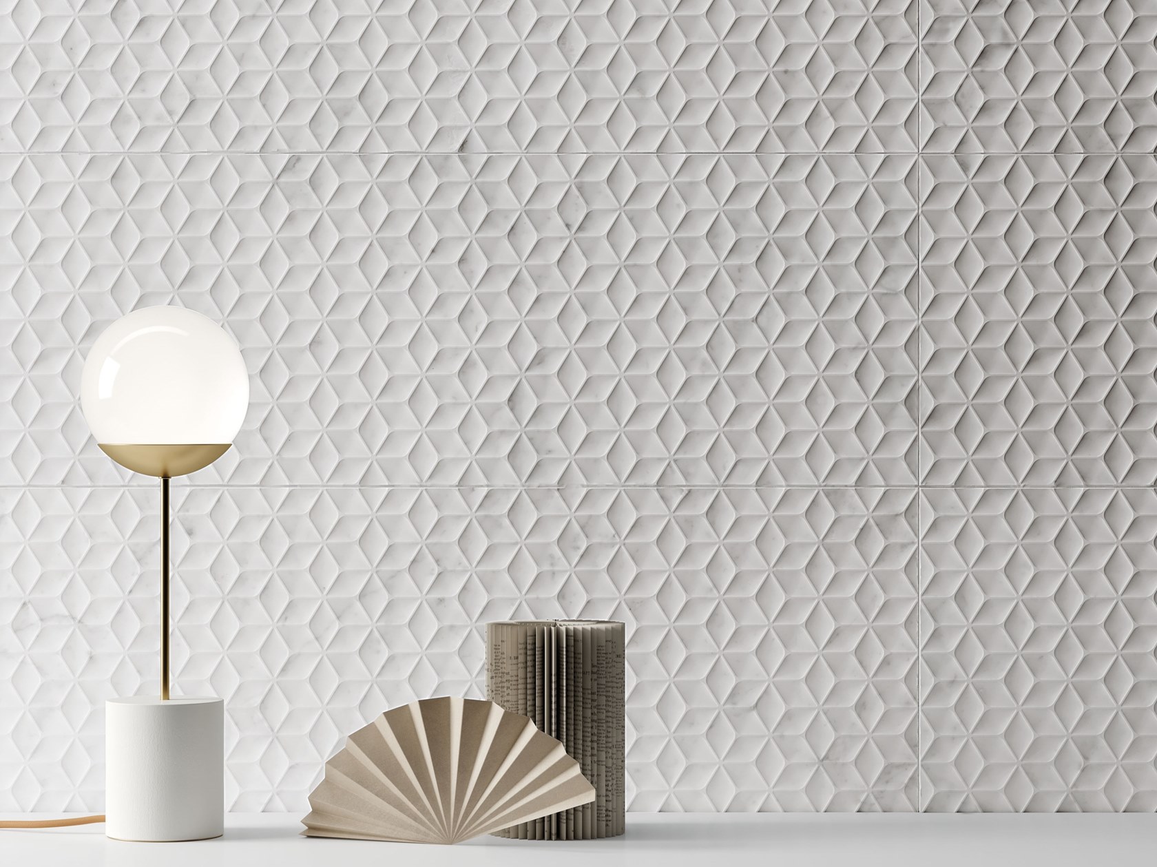 LUX EXPERIENCE WALL ROMBO STATUARIETTO | Rivestimento tridimensionale ...