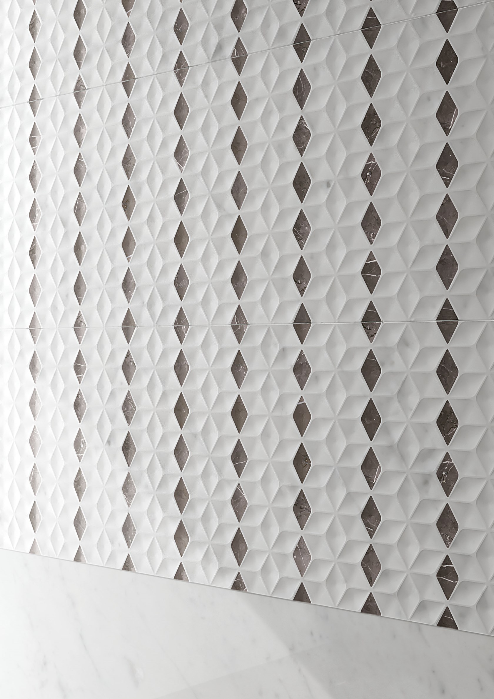 LUX EXPERIENCE WALL ROMBO STATUARIETTO | Rivestimento tridimensionale ...