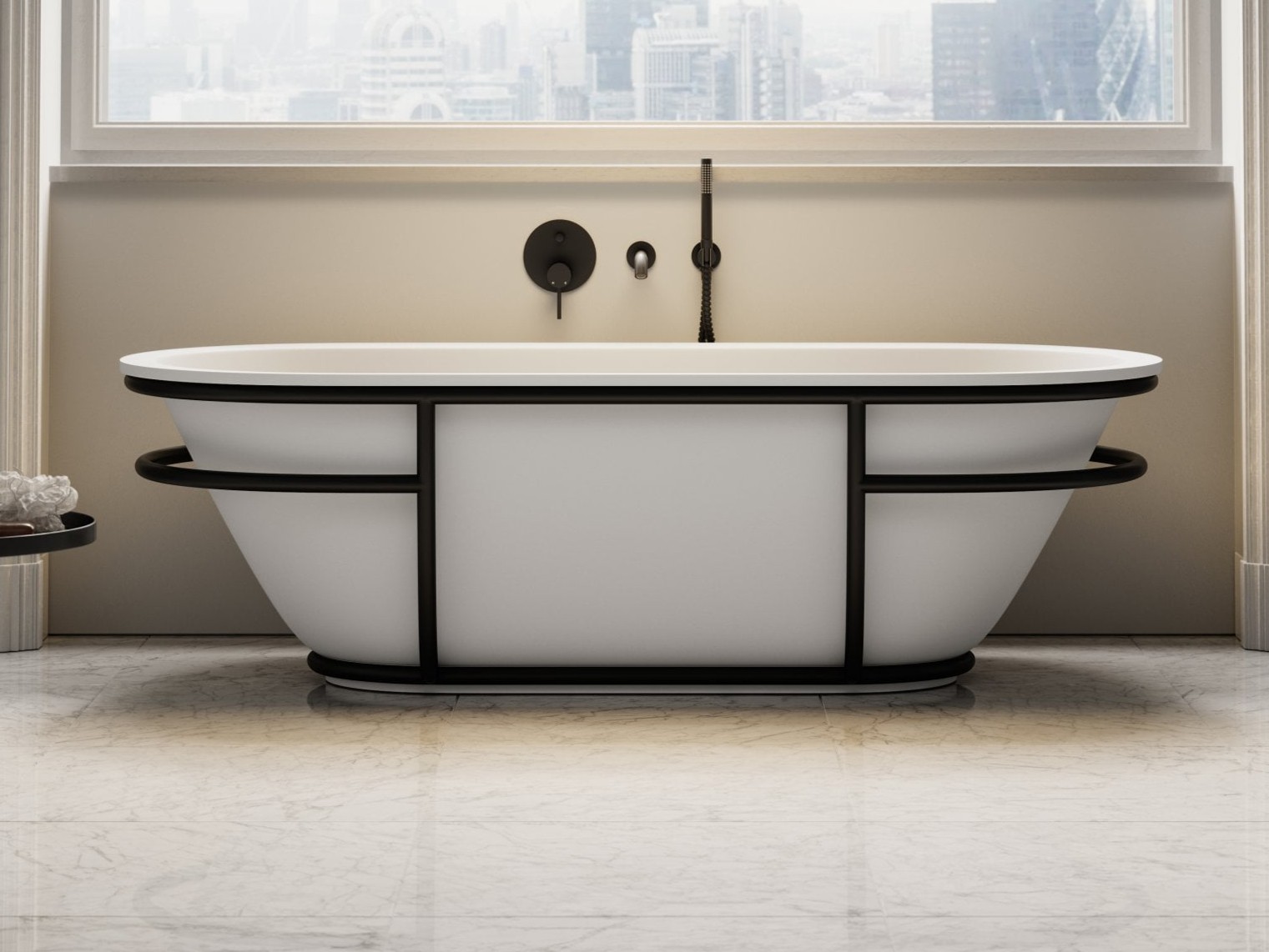 Vasca da bagno centro stanza ovale in Resin Stone LUXE - LUSSO ...