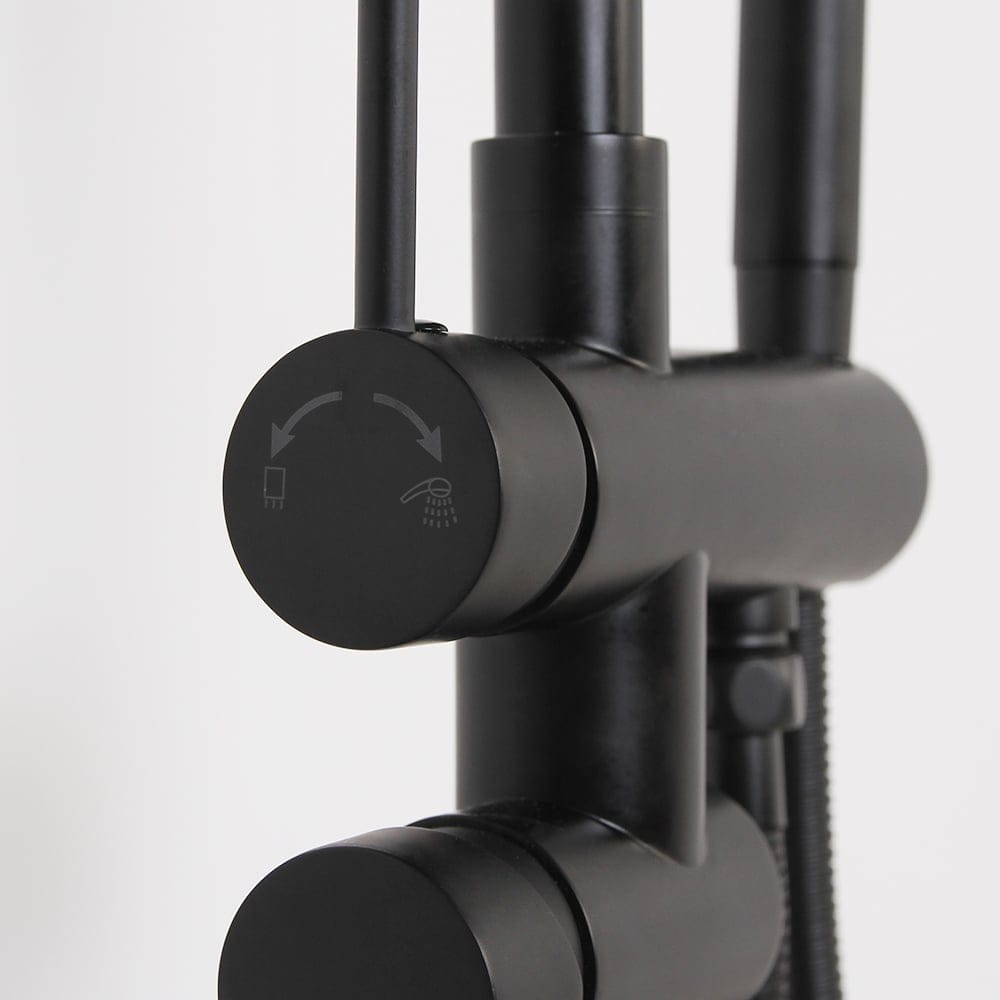 LUXE Floor standing external bathtub mixer with hand shower By LUSSO