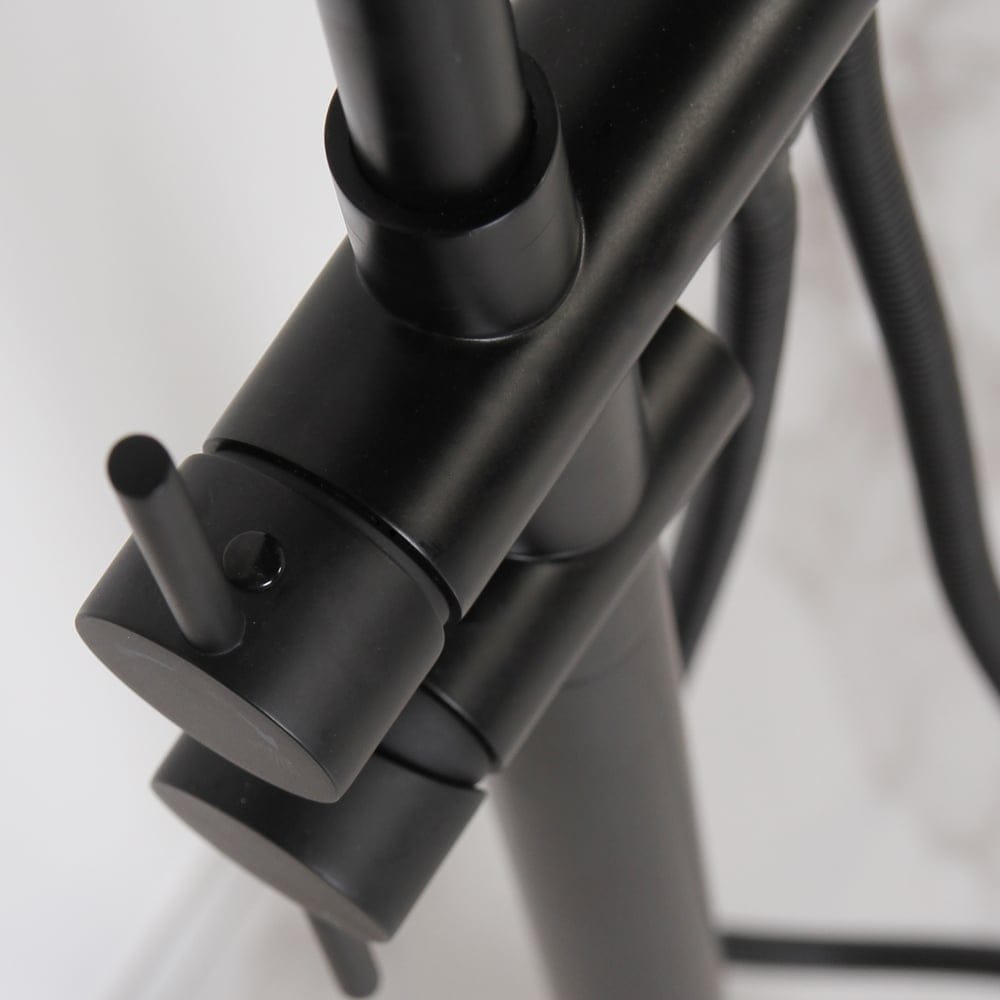 LUXE Floor standing external bathtub mixer with hand shower By LUSSO