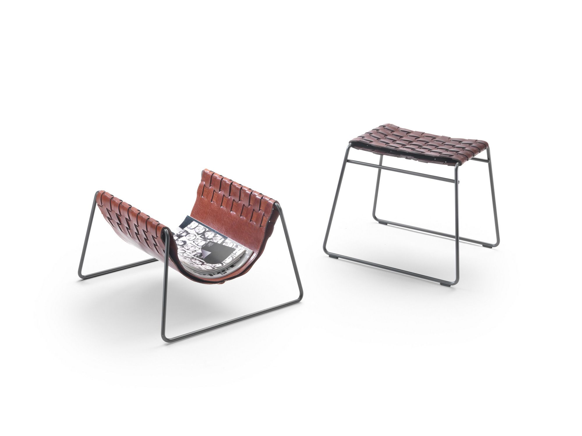MATE | Magazine rack Mate Collection By Flexform design Christophe Pillet