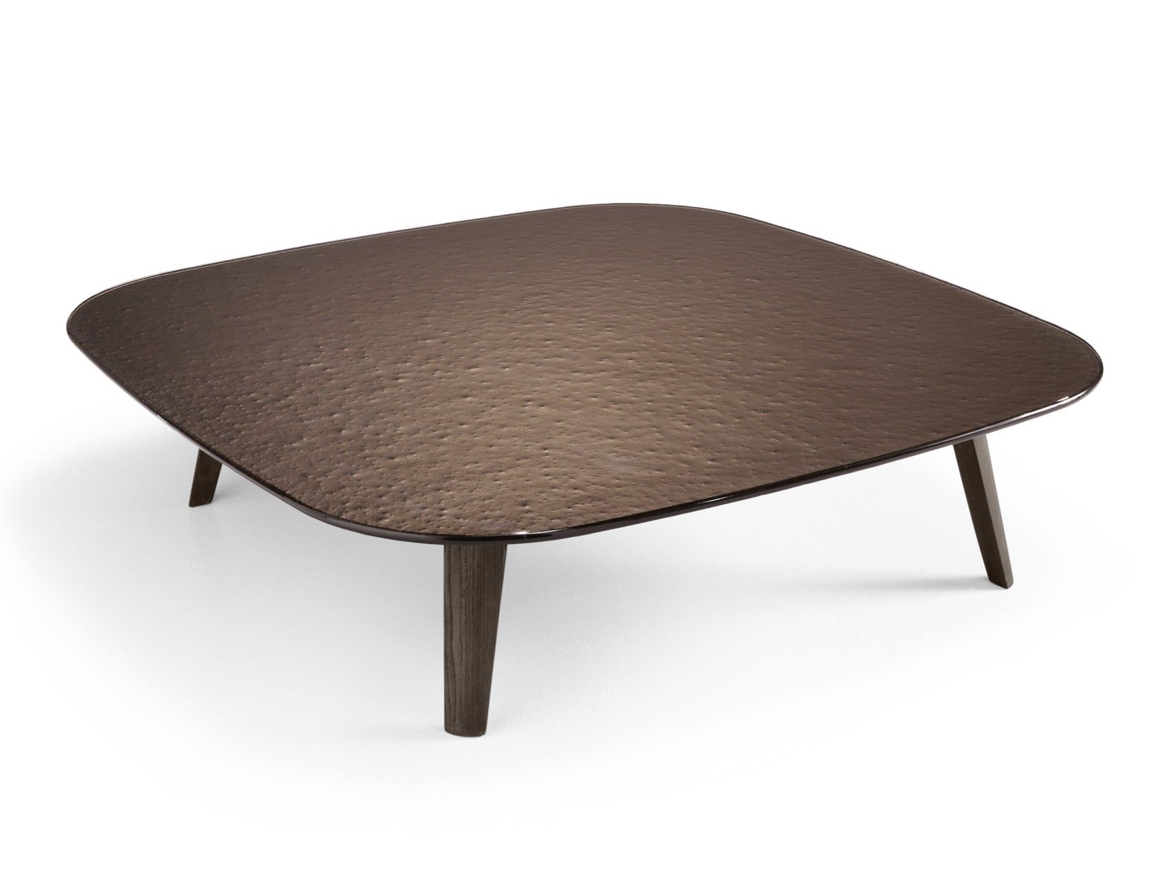 MAGMA Wood and glass coffee table By Fiam Italia | design Patrick Jouin