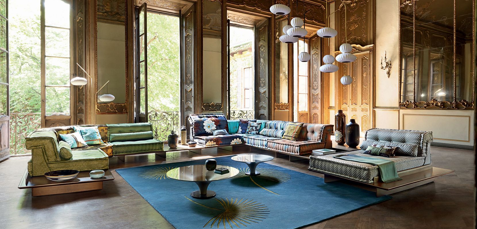 MAH JONG - IRUNE Canapé en tissu By Roche Bobois | design Hans Hopfer