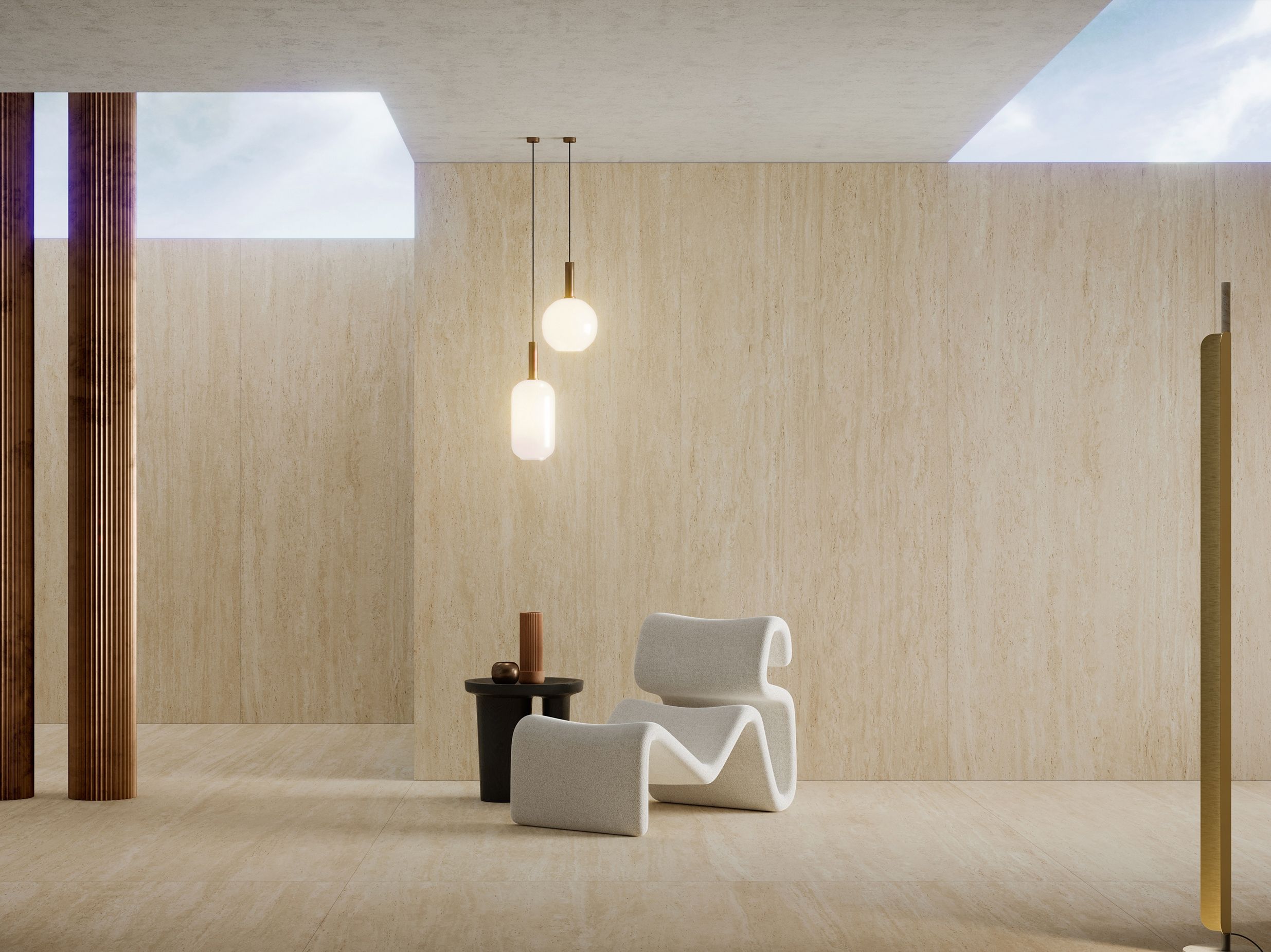 MARVEL TRAVERTINE Revestimiento de pared/suelo imitación mármol By ...