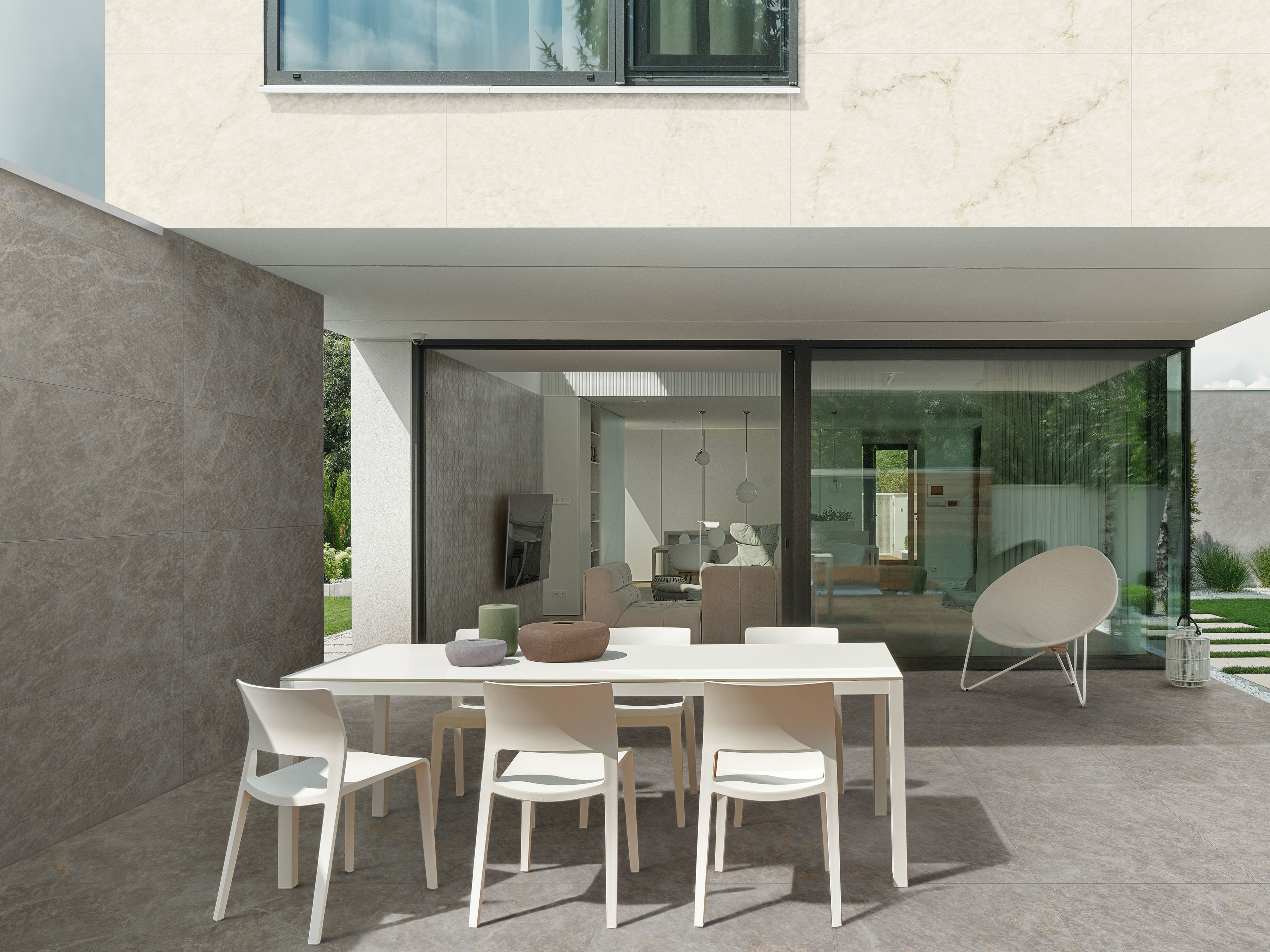 MARVEL X Porcelain stoneware outdoor floor tiles with marble effect By ...