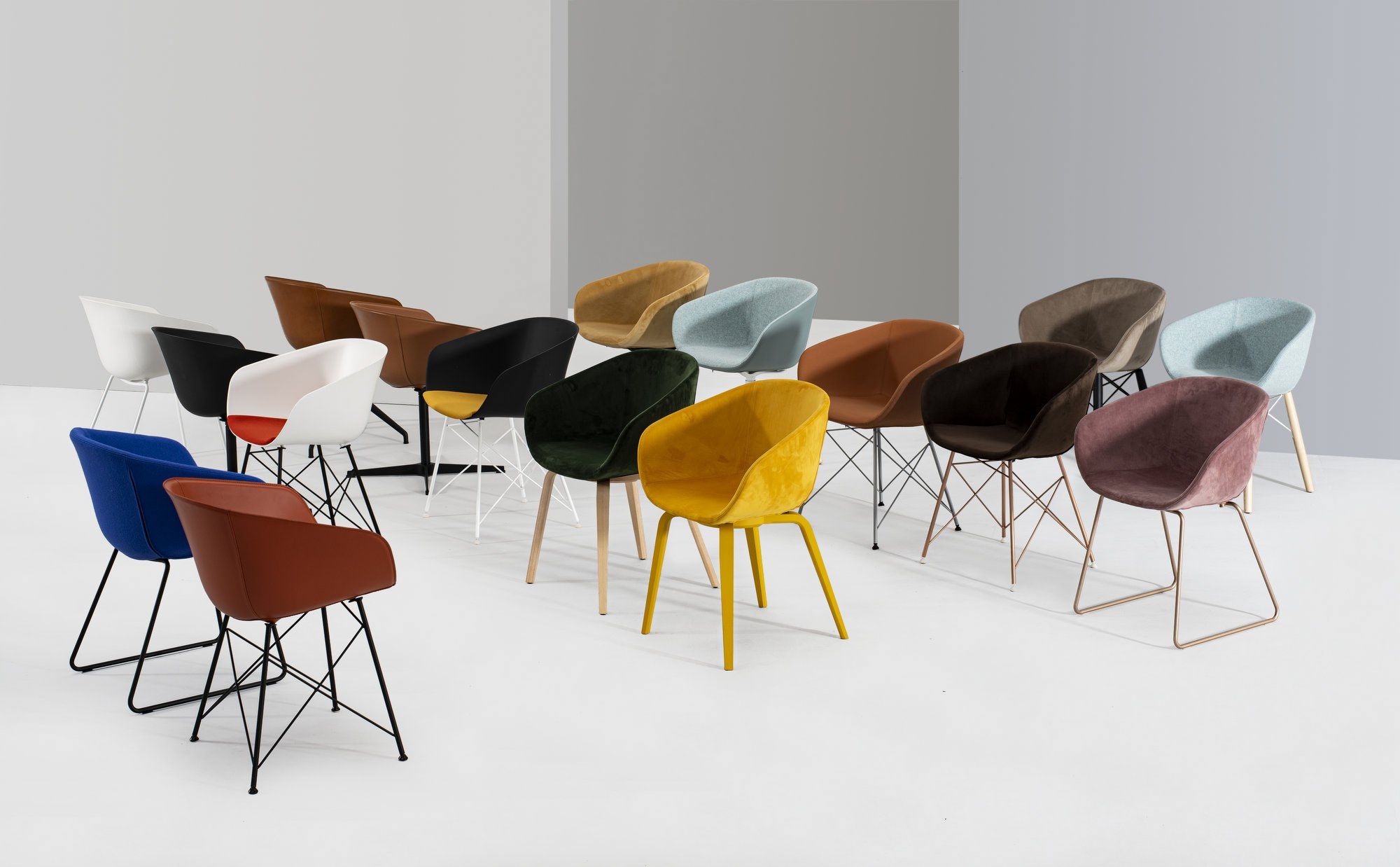 MAYA FP UP | Tanned leather chair Maya Collection By SOFTLINE 1979