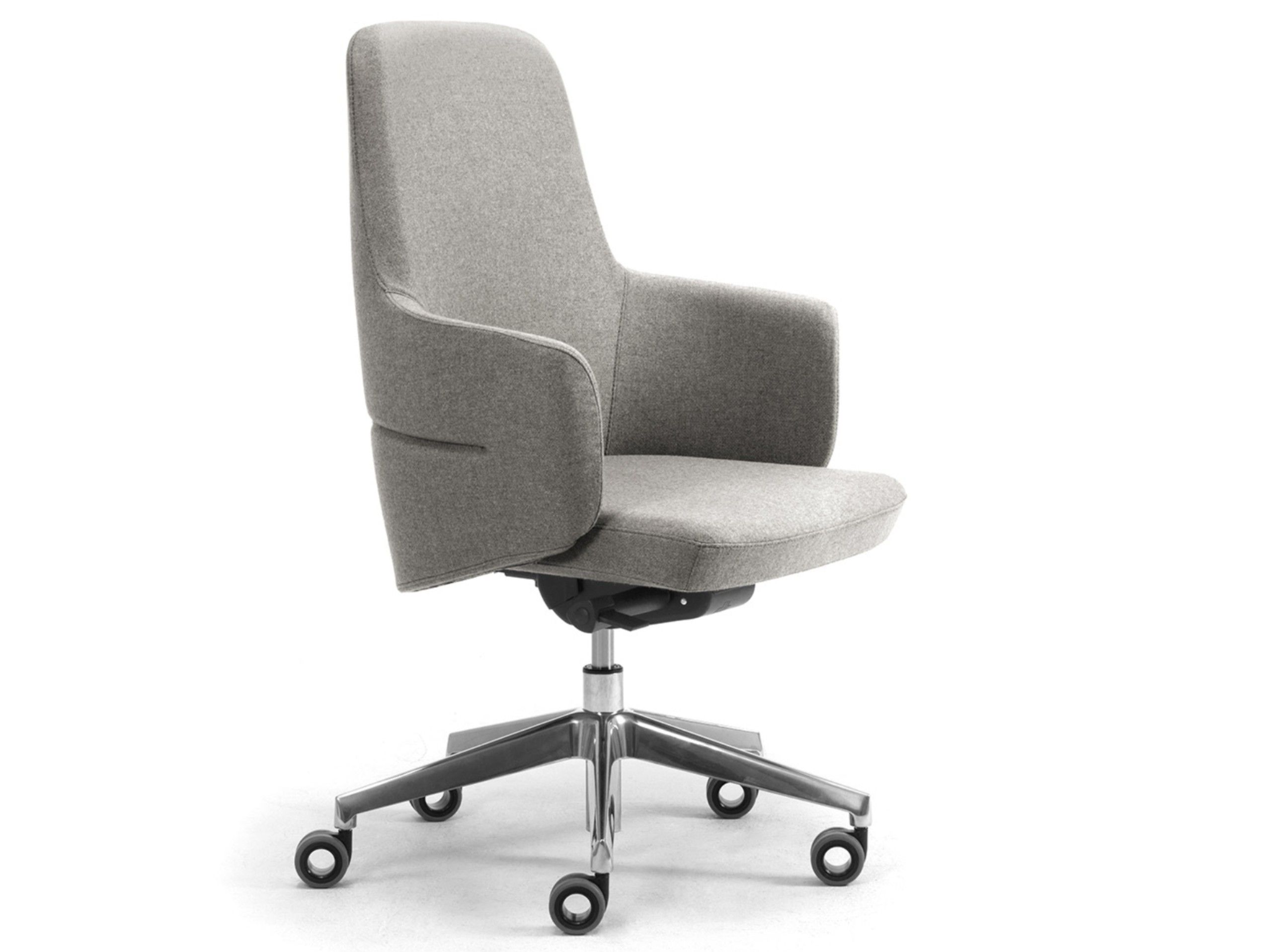 OPERA Height-adjustable wool executive chair with armrests By Leyform ...