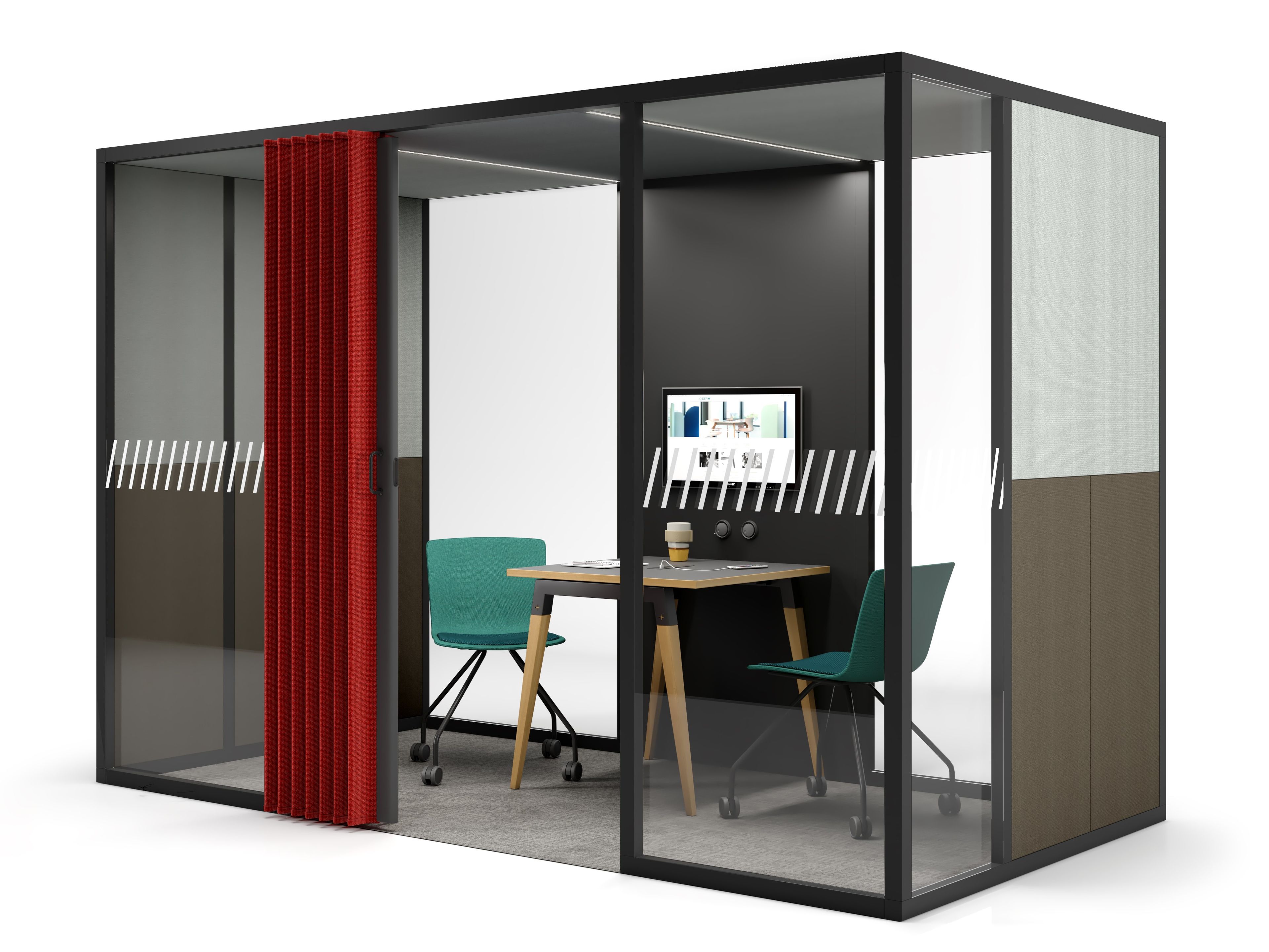 FLEXCAB Acoustic meeting pod with built-in lights By Cider Edition