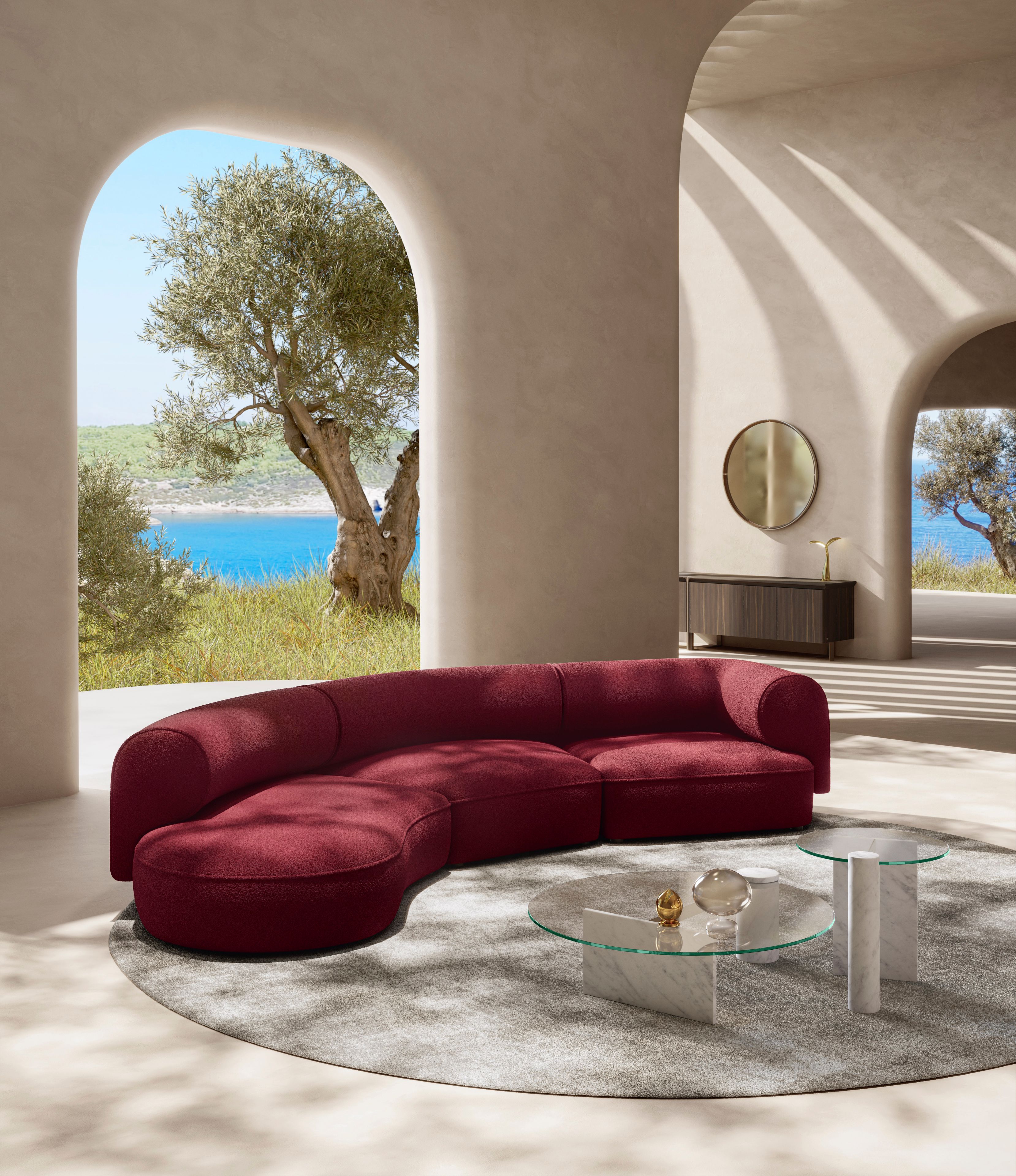 MELODY Corner fabric sofa By Natuzzi Italia | design Simone Bonanni