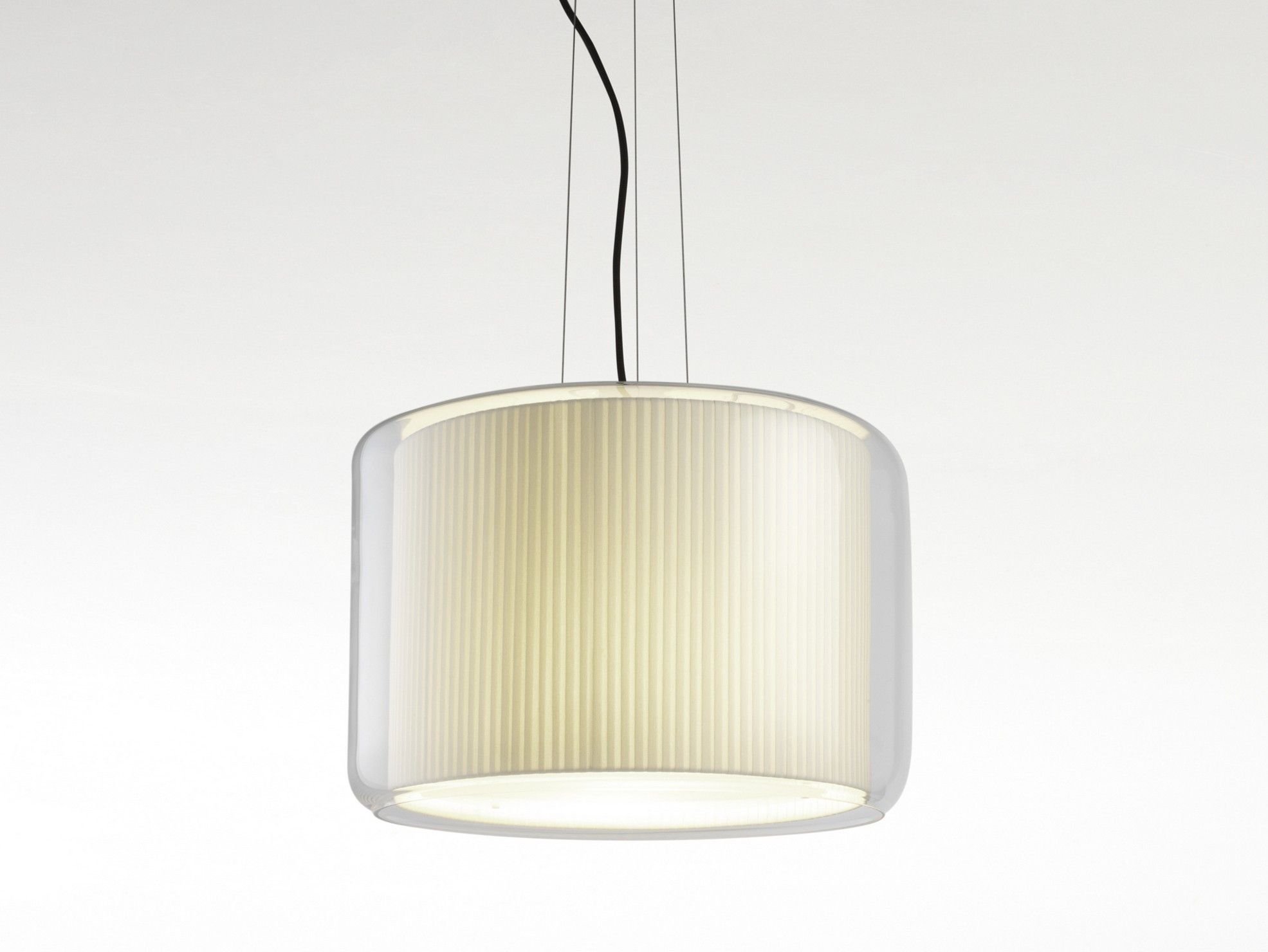 MERCER LED blown glass and fabric pendant lamp By Marset | design Joan ...