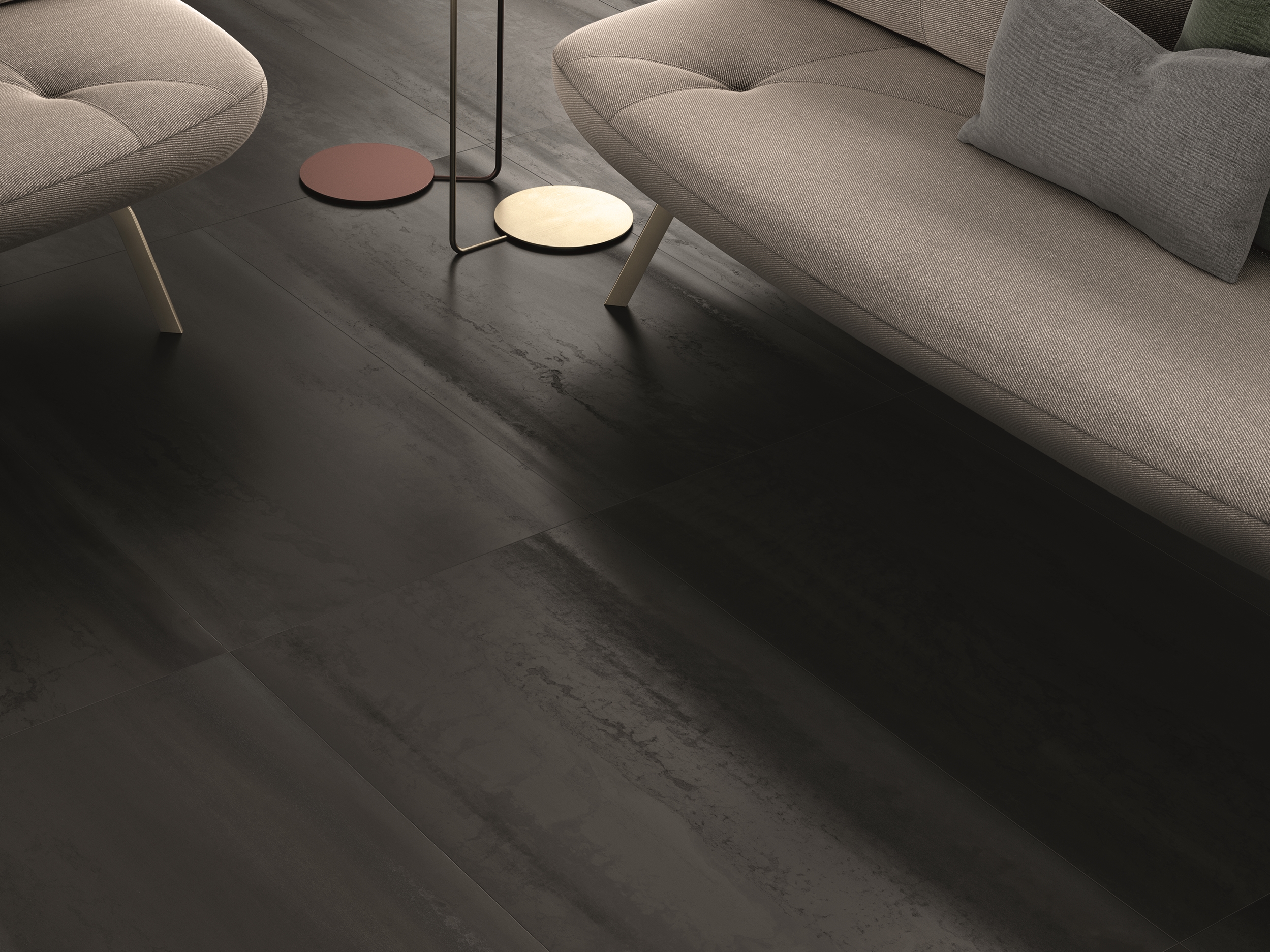 Porcelain stoneware wall/floor tiles with metal effect METALLICA DARK ...
