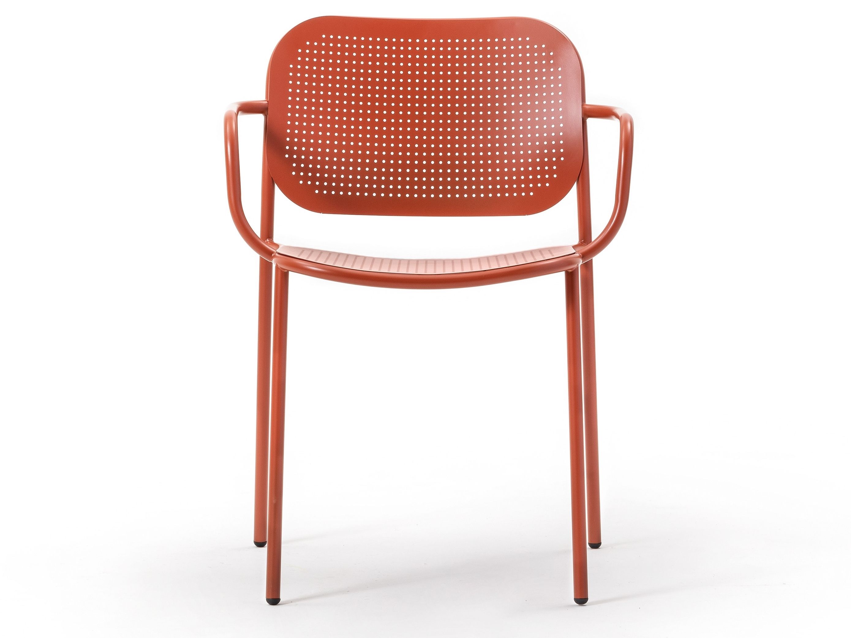 METIS DOT Stackable metal chair with armrests By TrabA' | design ...