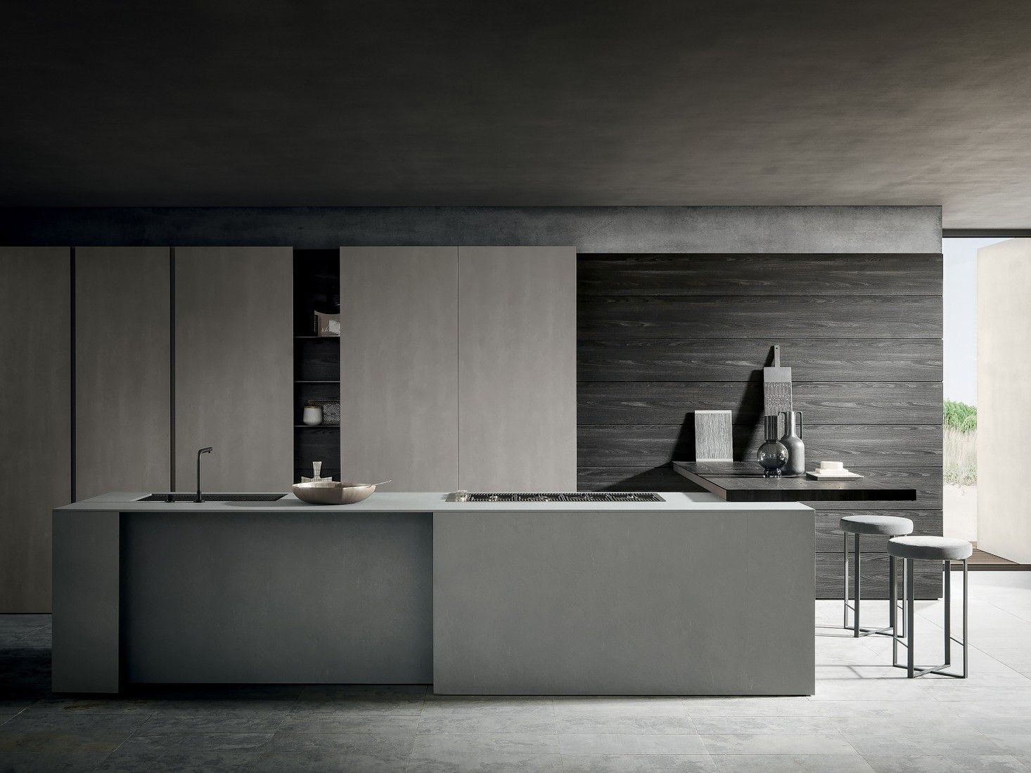 MH6 Milltech hideaway kitchen with peninsula By MODULNOVA | design ...