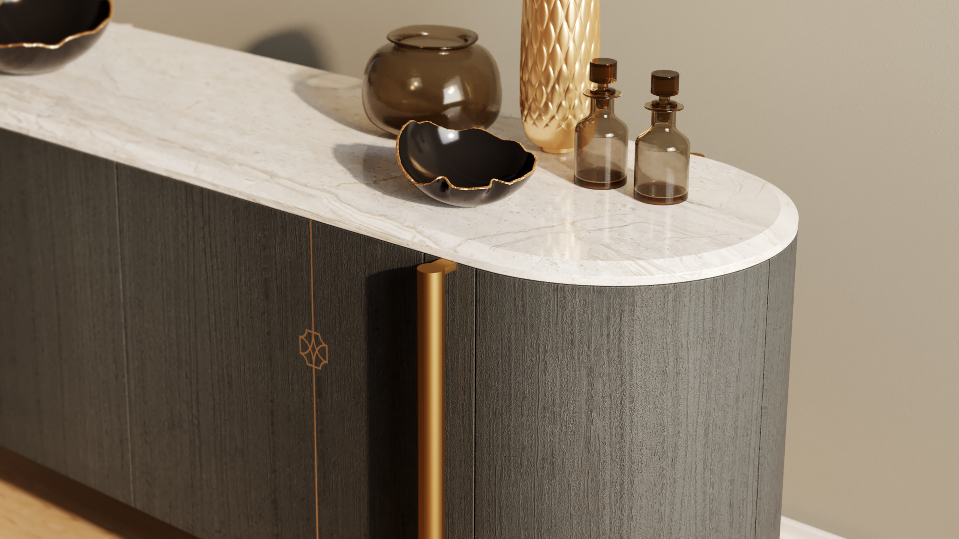 MIA | Sideboard with doors Wood veneer sideboard By Cafedesart