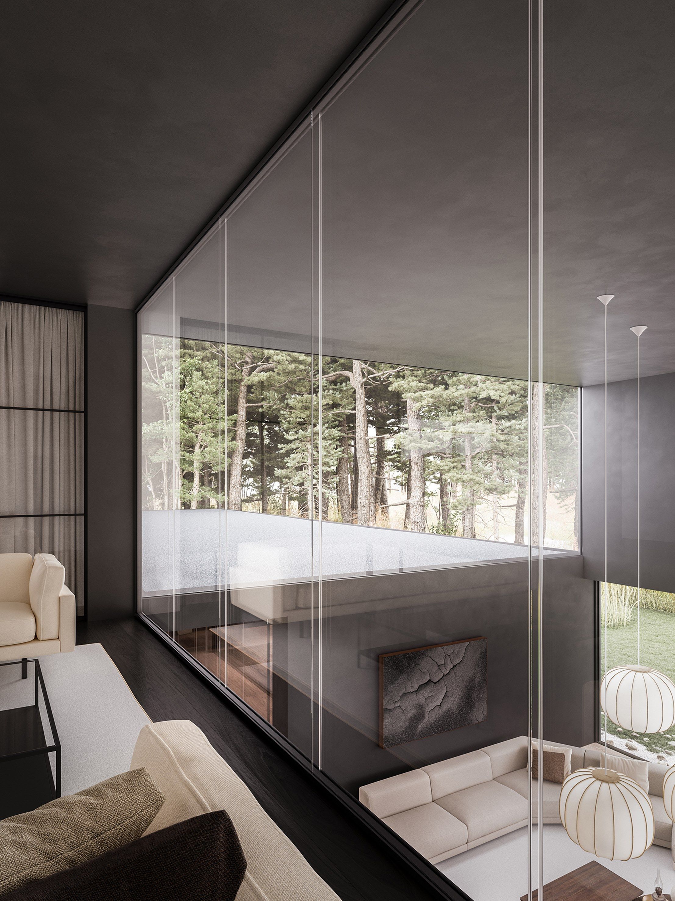 MIES DOUBLE GLASS movable wall By ADL design Massimo Luca